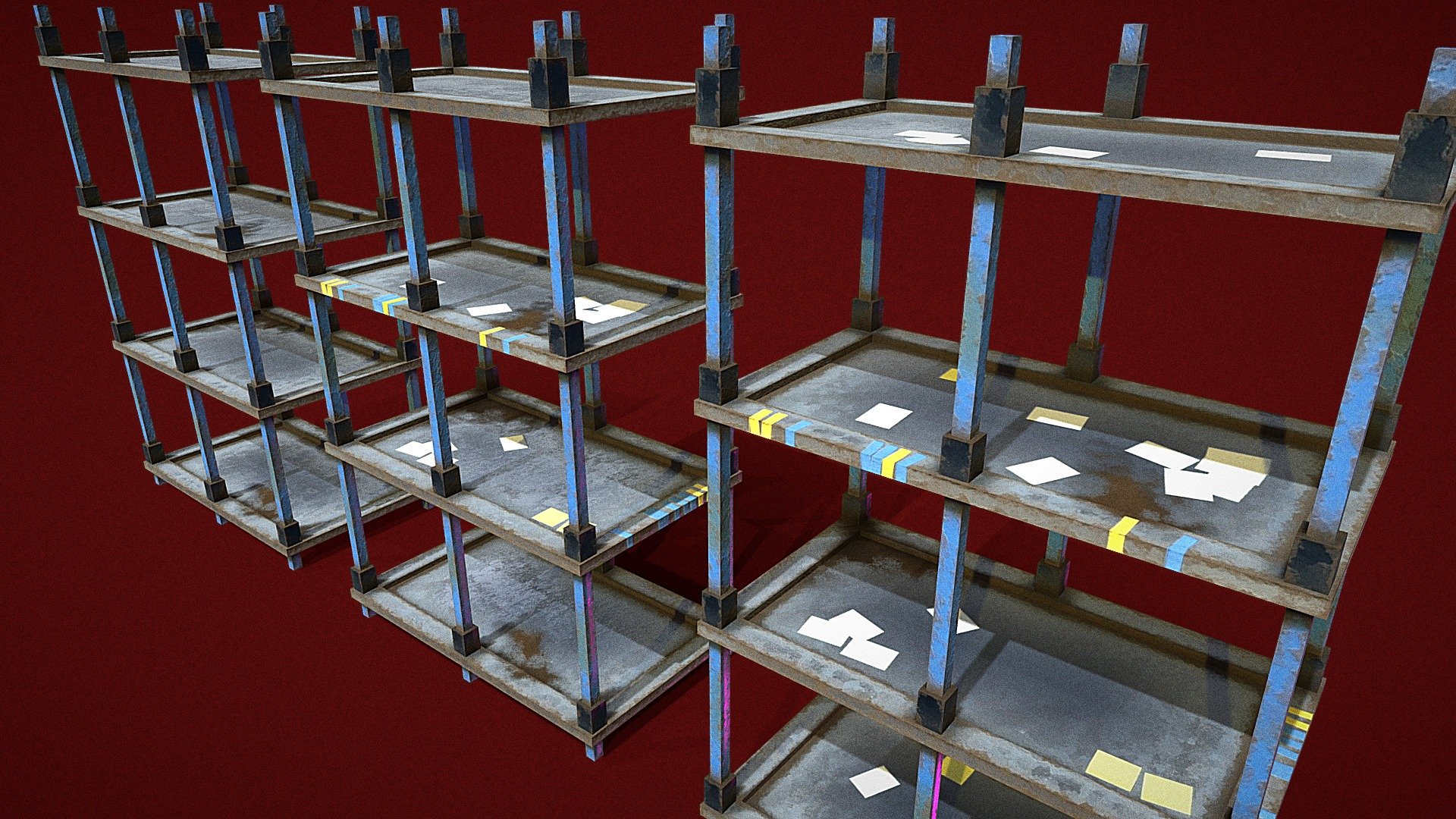 Metal Rack Shelf (2K Textures) - Download Free 3D model by Minh Nguyen ...