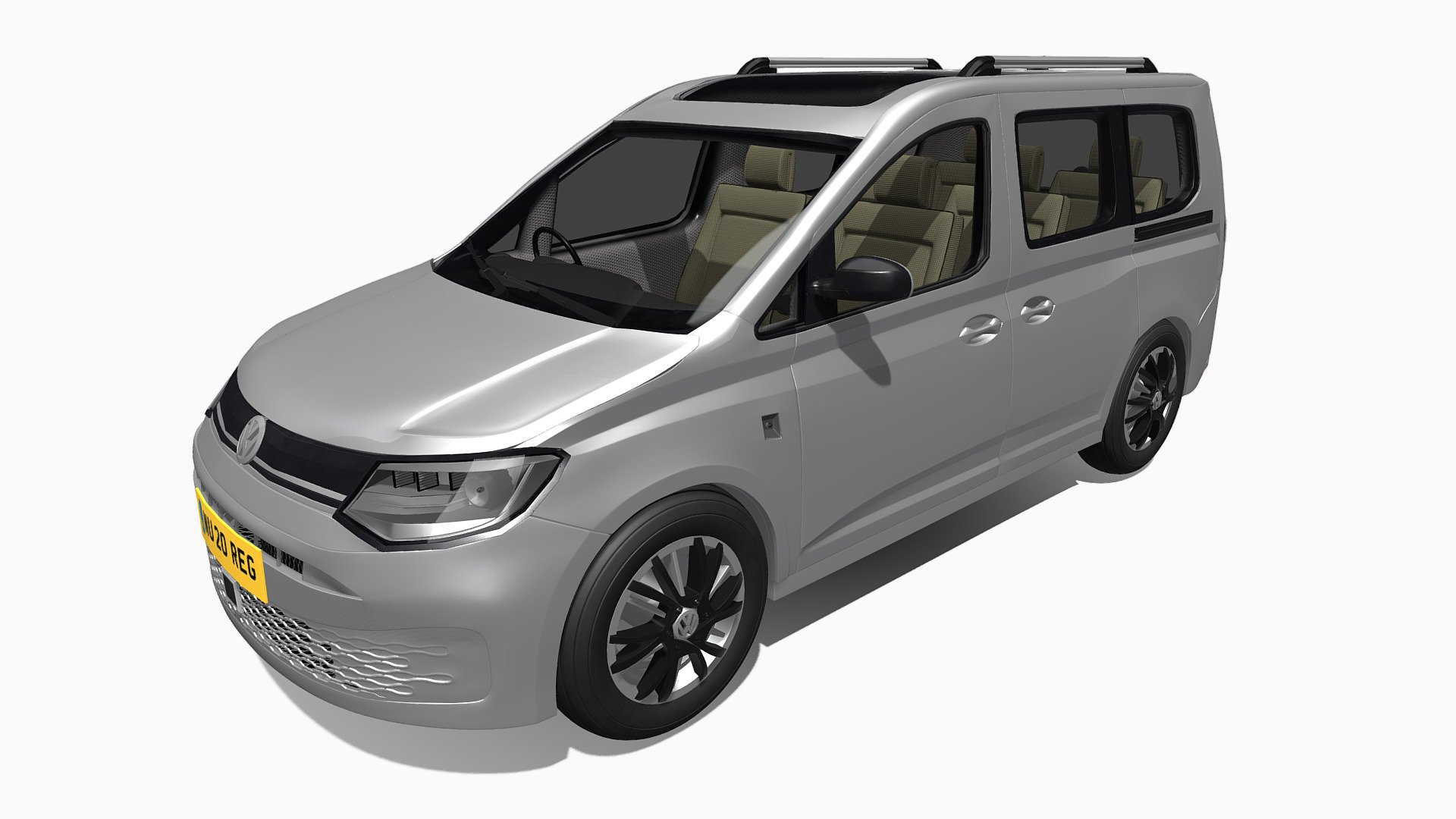 Volkswagen Caddy Van - Buy Royalty Free 3D model by Vaidanshi [072ad7b] - Sketchfab Store