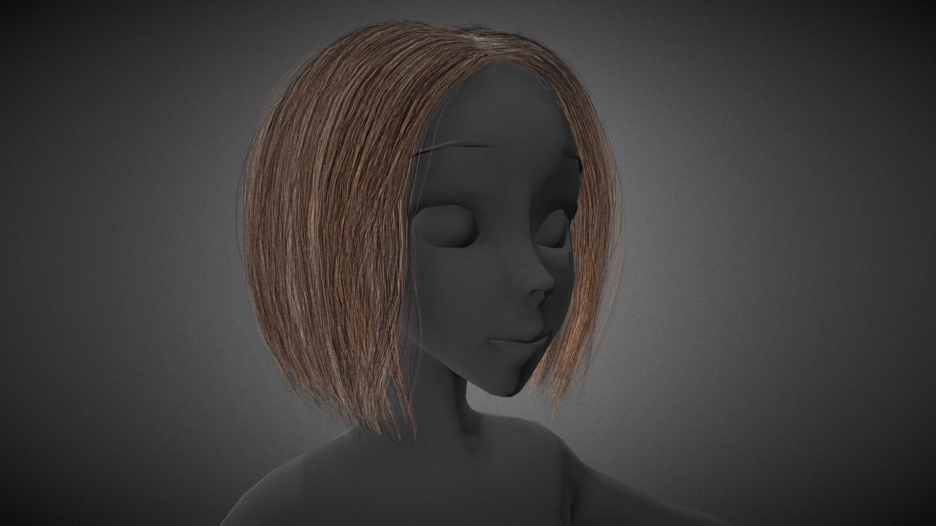 Female Hair Cards Style 2 - Short Hair Bob - Buy Royalty Free 3D model ...