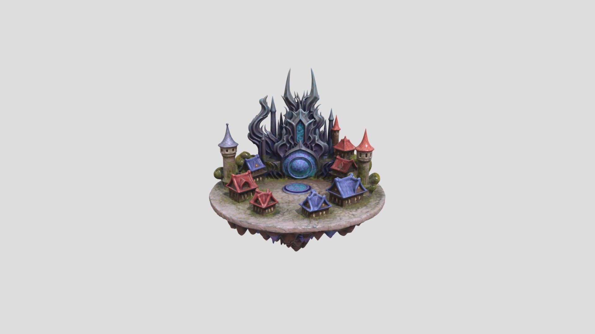 Capital wormhole space warcraft style lowpoly - Download Free 3D model ...