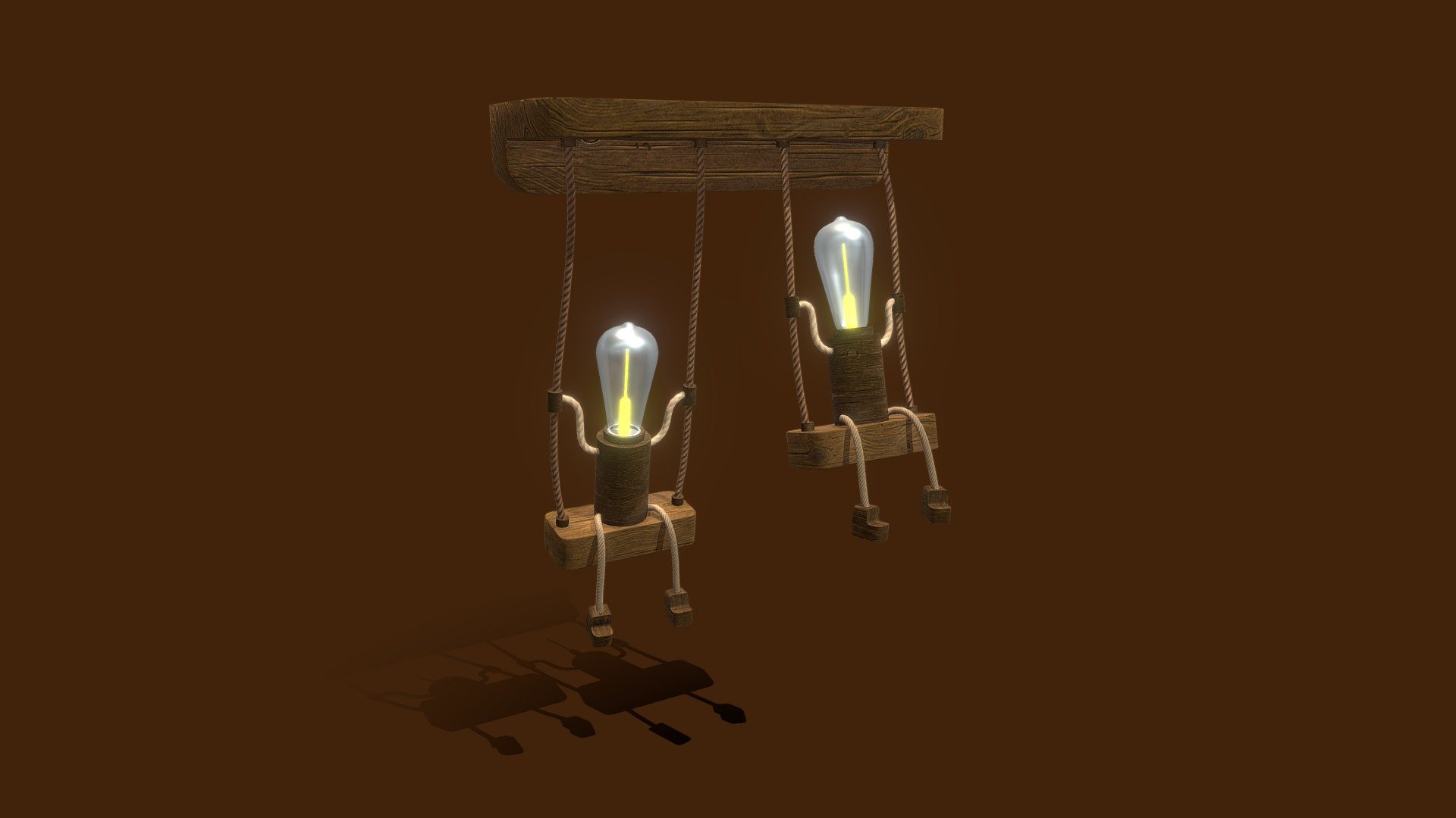 Swinging Wooden Lamps - Download Free 3D model by gozdemrl [073428c ...