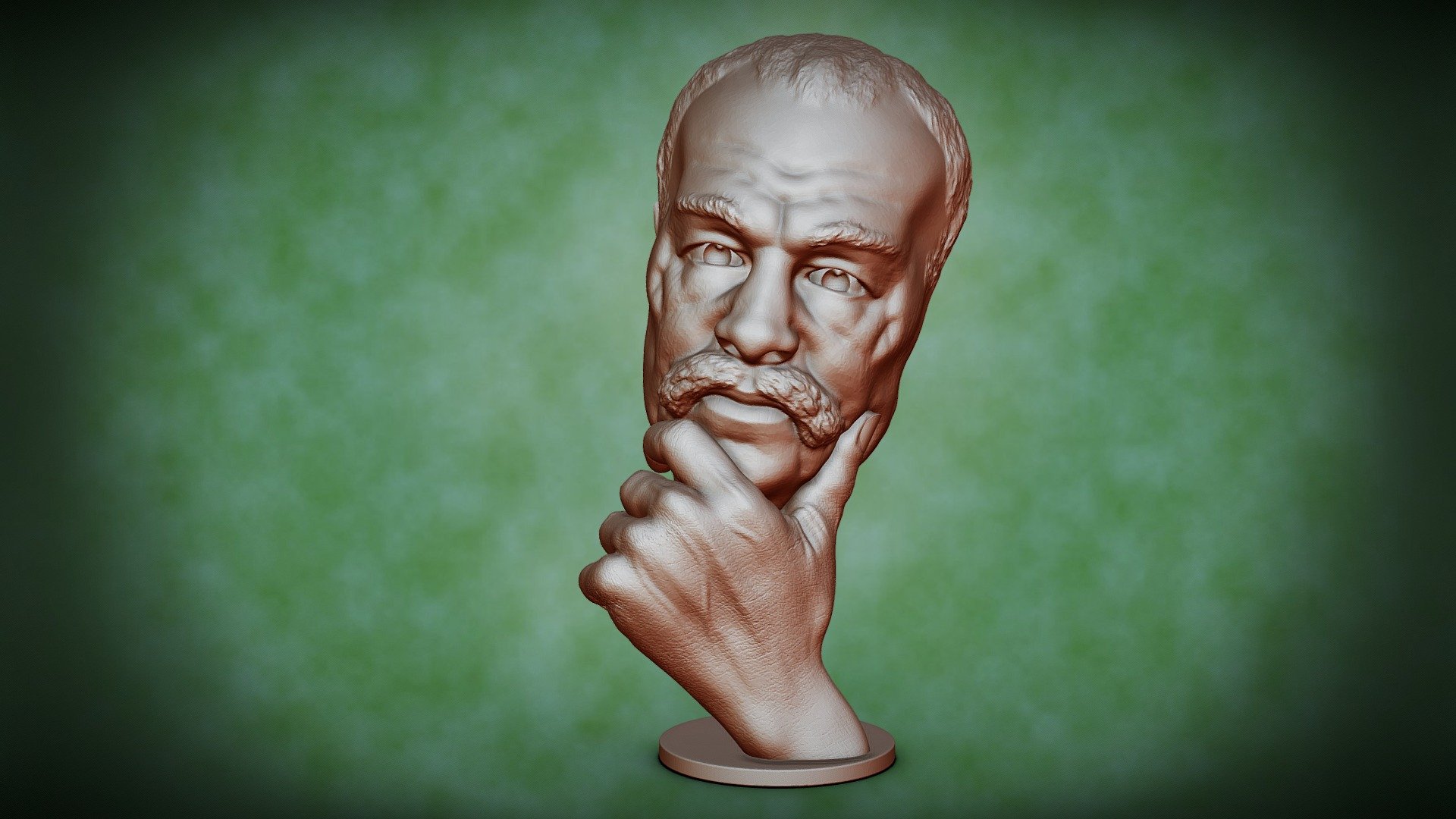 Chin in hand sculpture - Download Free 3D model by Andy Woodhead ...