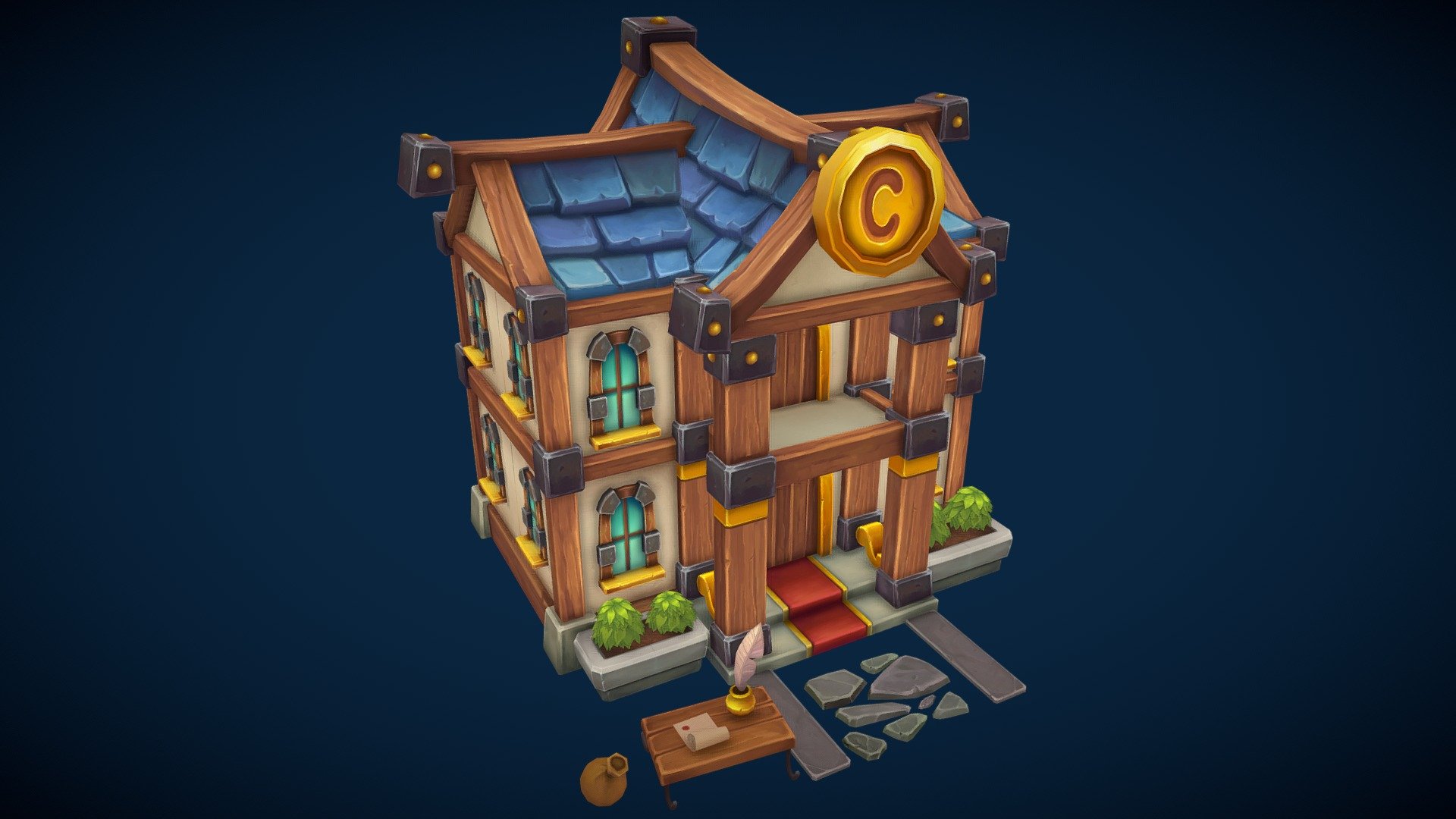Bank - 3D model by Thunder Cloud Studio (@thundercloudstudio) [073bd7d ...