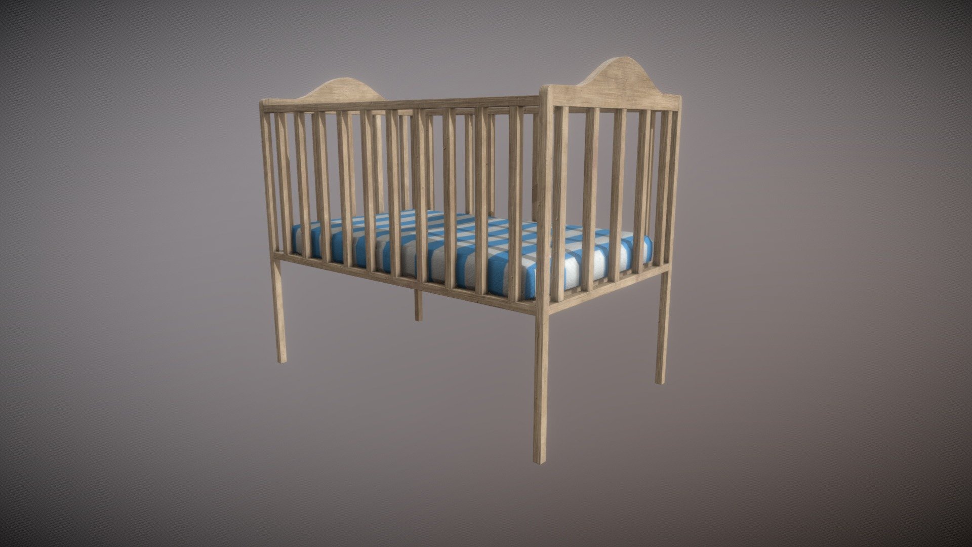 Baby Bed Low Poly PBR - Buy Royalty Free 3D model by omar.bassam88 ...