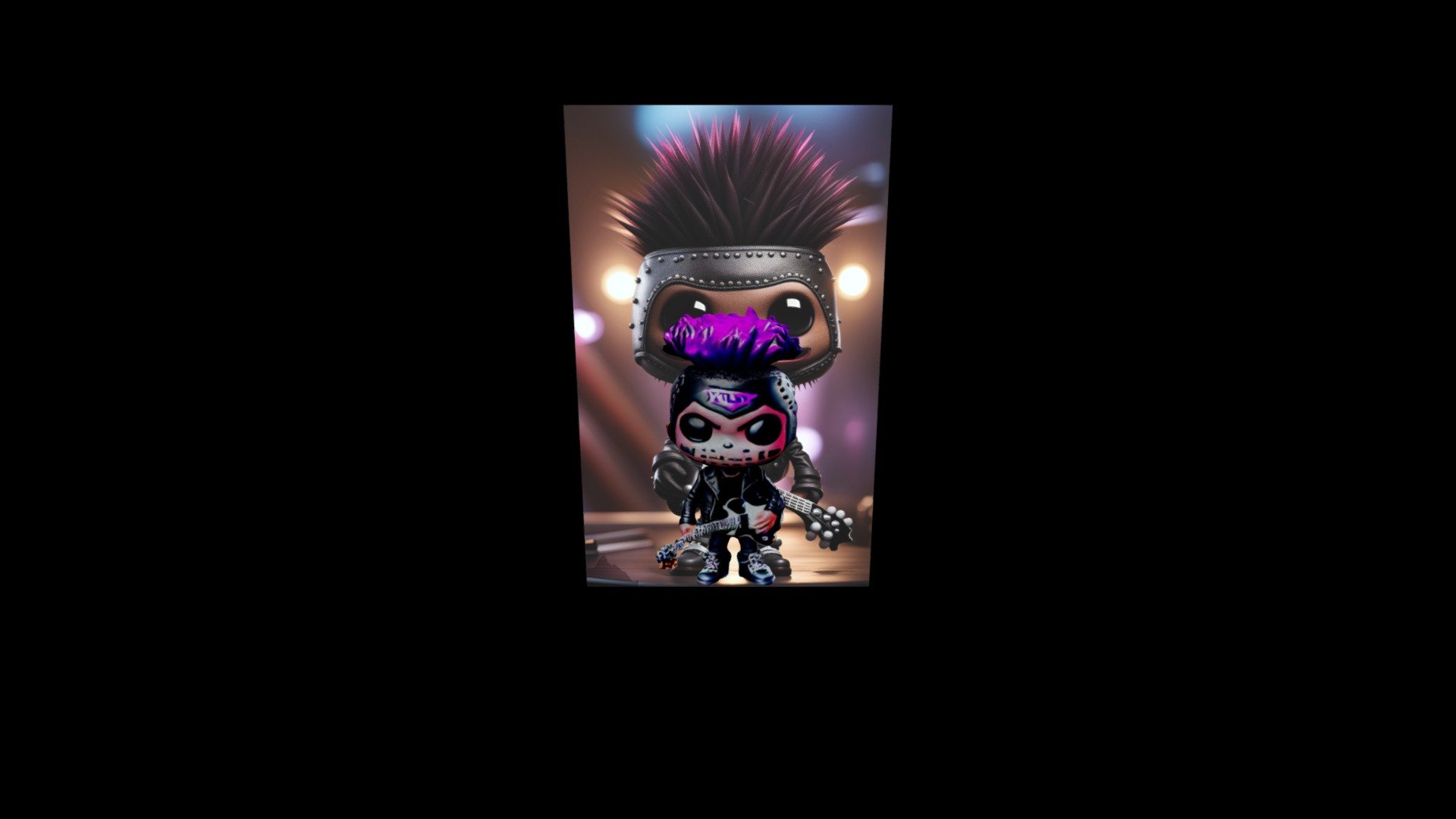 a of a cartoon character with a guitar on a tab - Download Free 3D ...