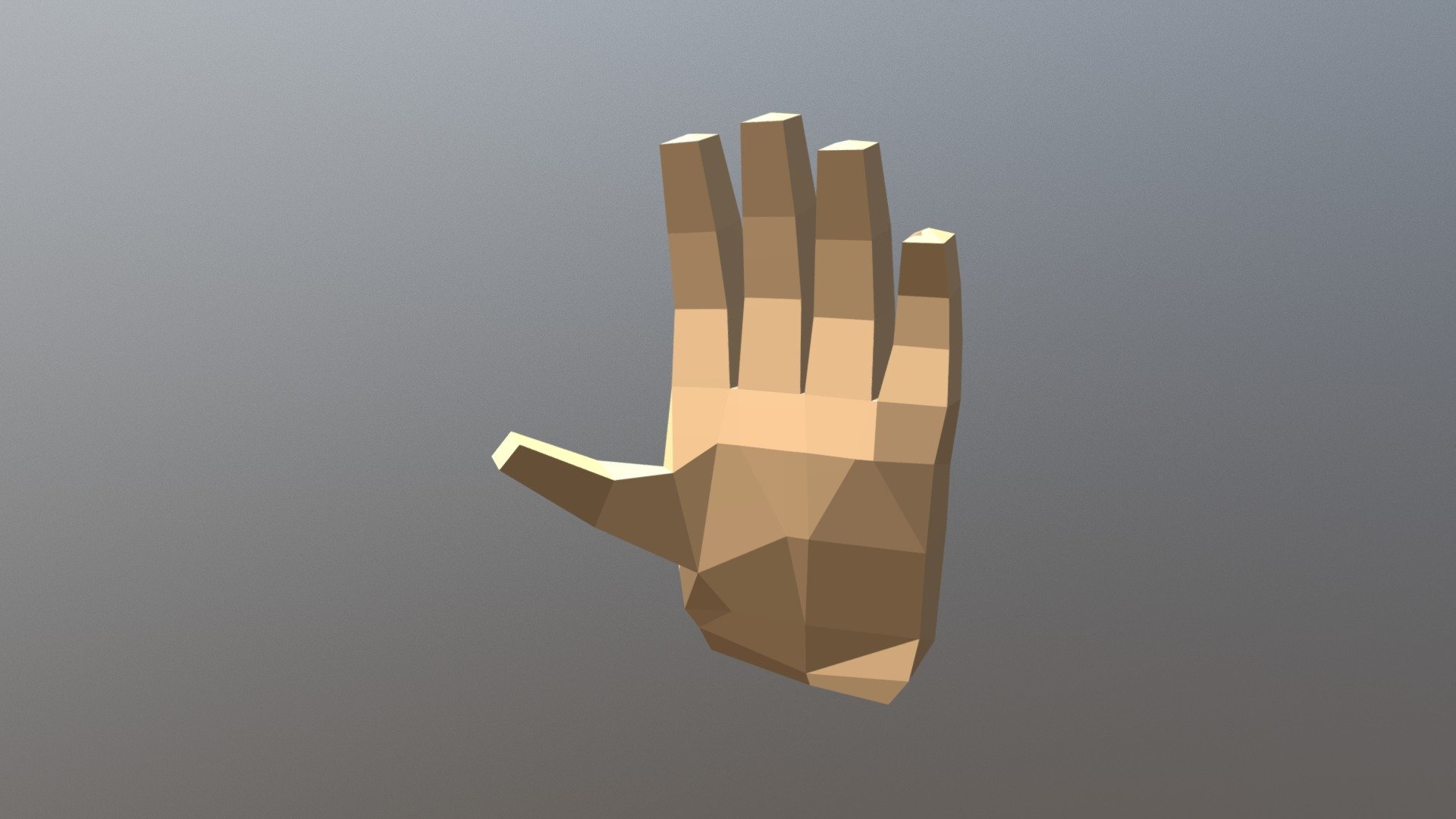 Low-Poly Hand - 3D model by calicocody [073ded7] - Sketchfab