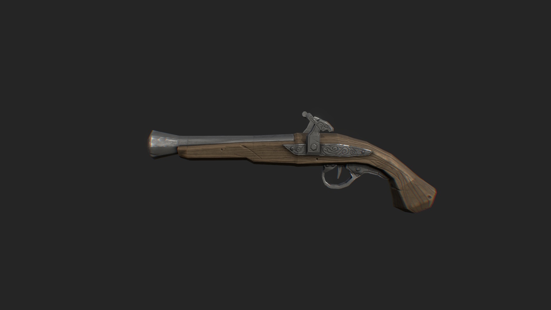 Props . Stylized Flintlock Gun - 3D model by A . Priabudiman ...