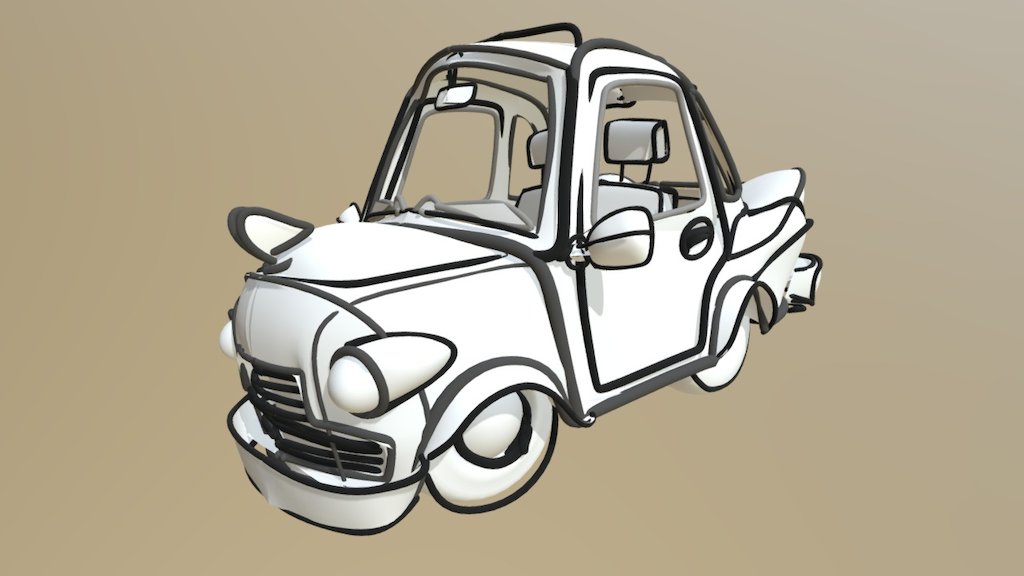 A sketchy car! - 3D model by powersimon [073fbd1] - Sketchfab