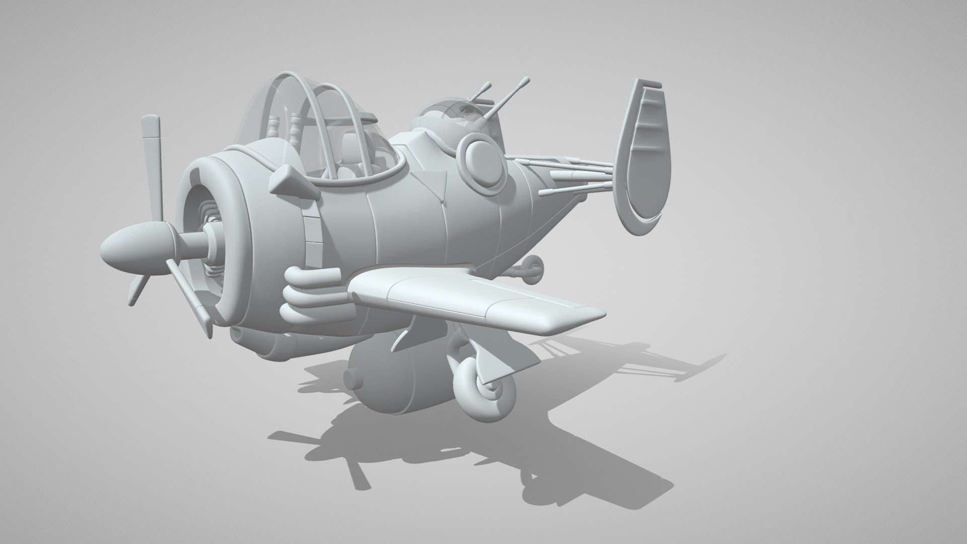high poly metal slug bomber flying tara - 3D model by Alexia.Petre ...