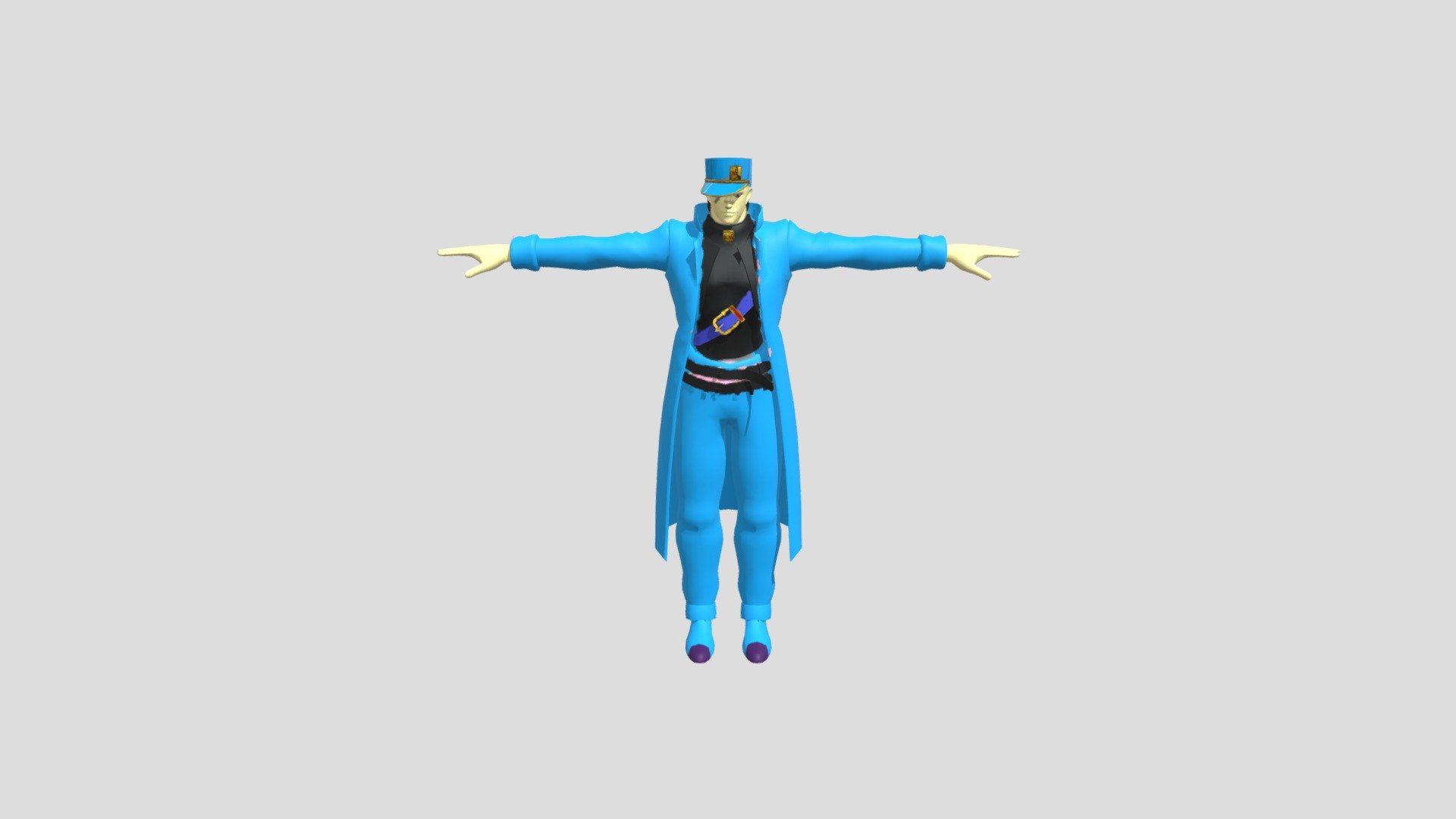 Jotaro Kujo (JoJo) - Download Free 3D model by Justin Rajan (@justin ...