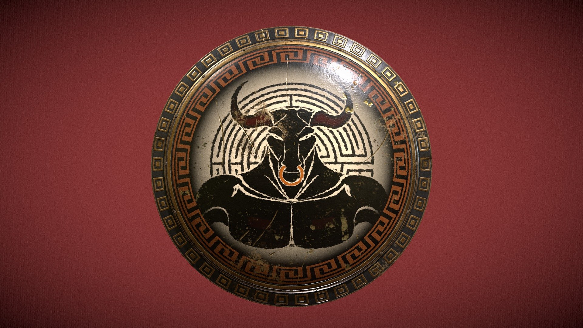 Shield Hoplon - Minotaur - Buy Royalty Free 3D model by Canary Games ...