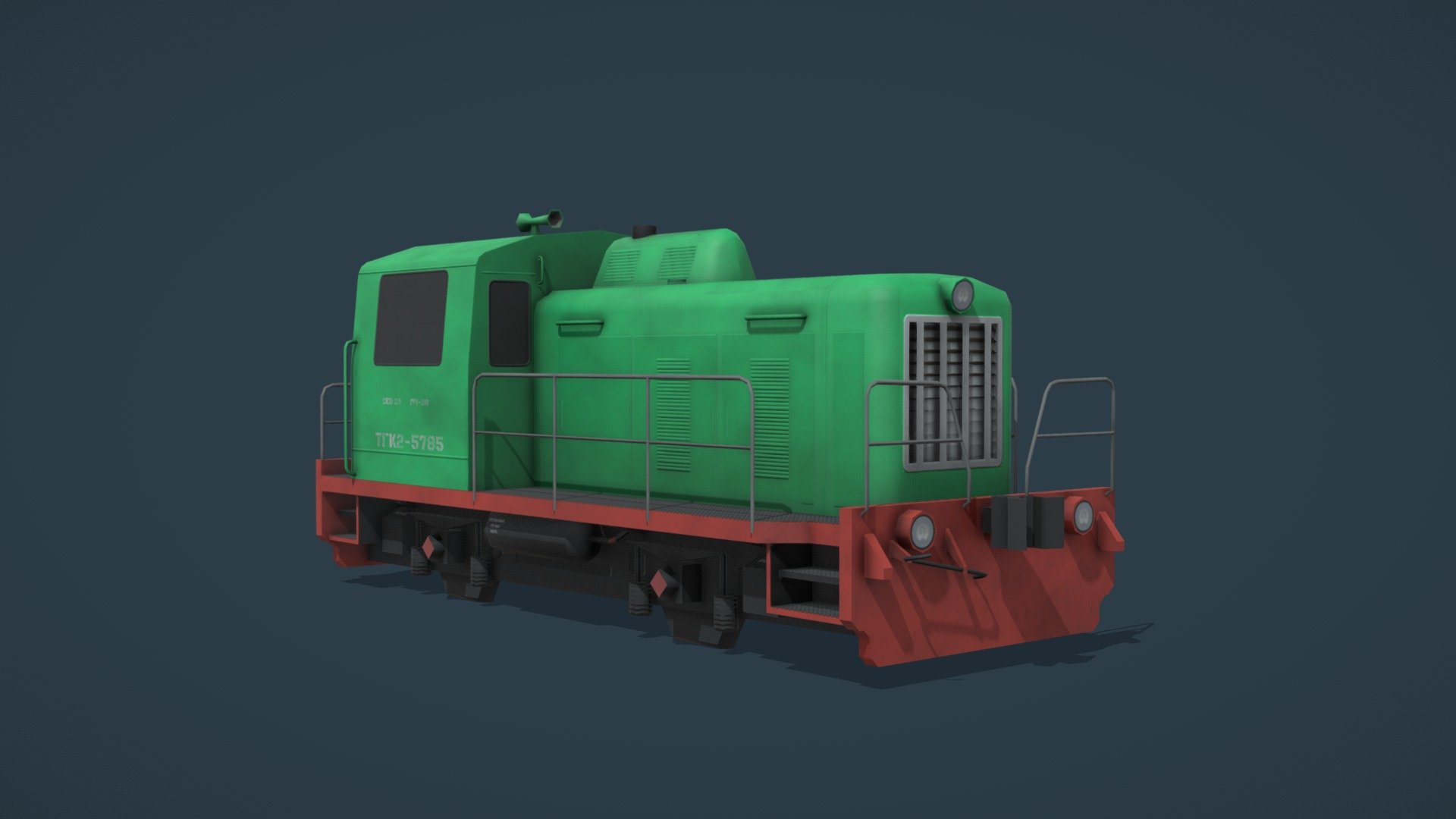 Soviet shunting locomotive TGK2 - Buy Royalty Free 3D model by ...