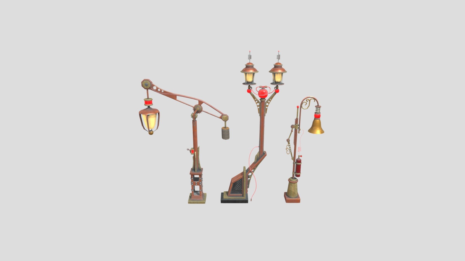 Steampunk Streetlights - Download Free 3D model by williamzc3 [075a346 ...