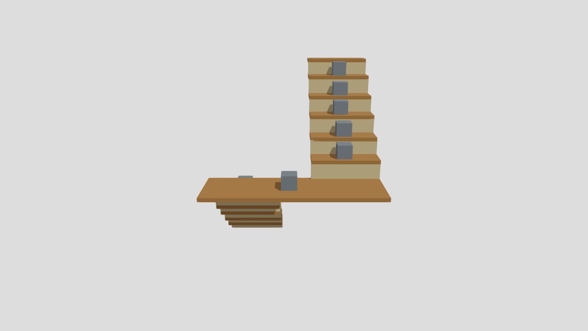 Steps with cube - 3D model by Hue Learn (@huelearn) [07616f5] - Sketchfab