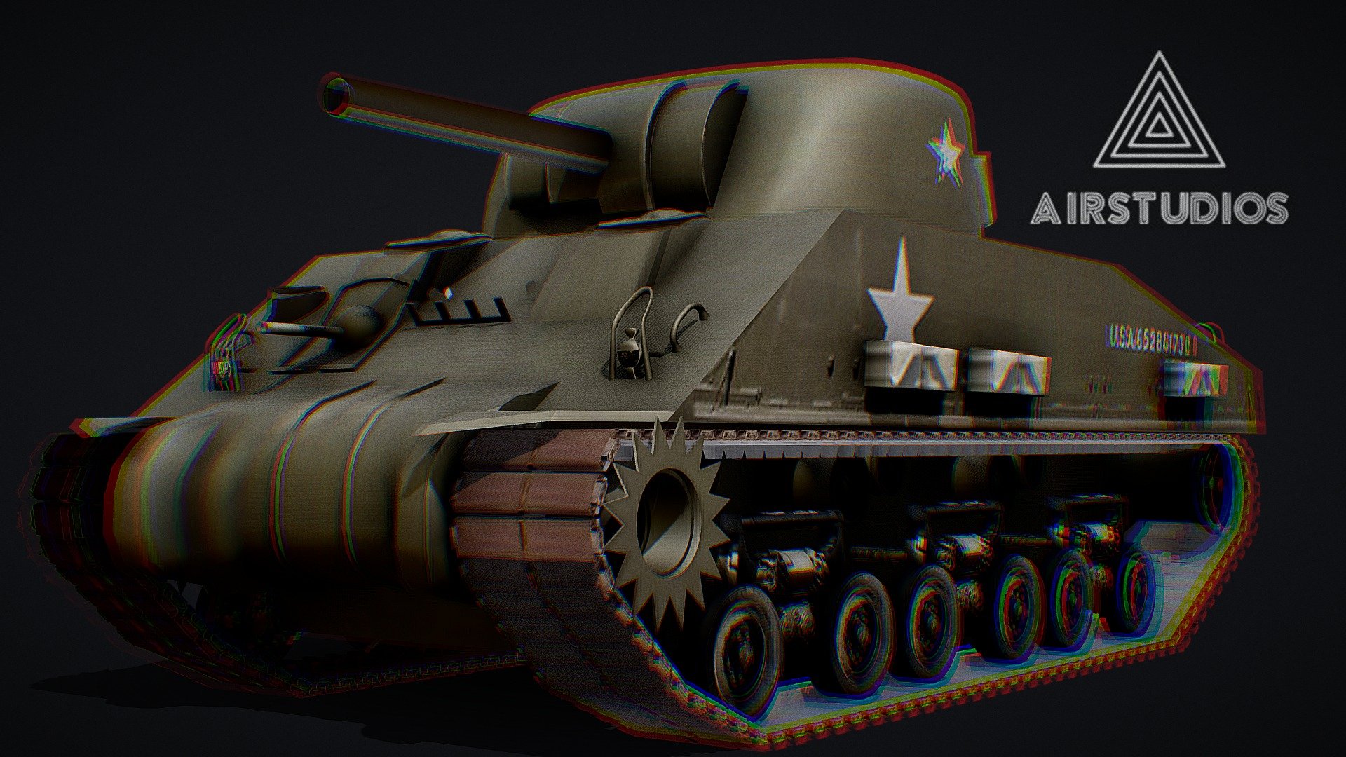 M4 Sherman Tank - World War 2 WWII - Buy Royalty Free 3D model by ...