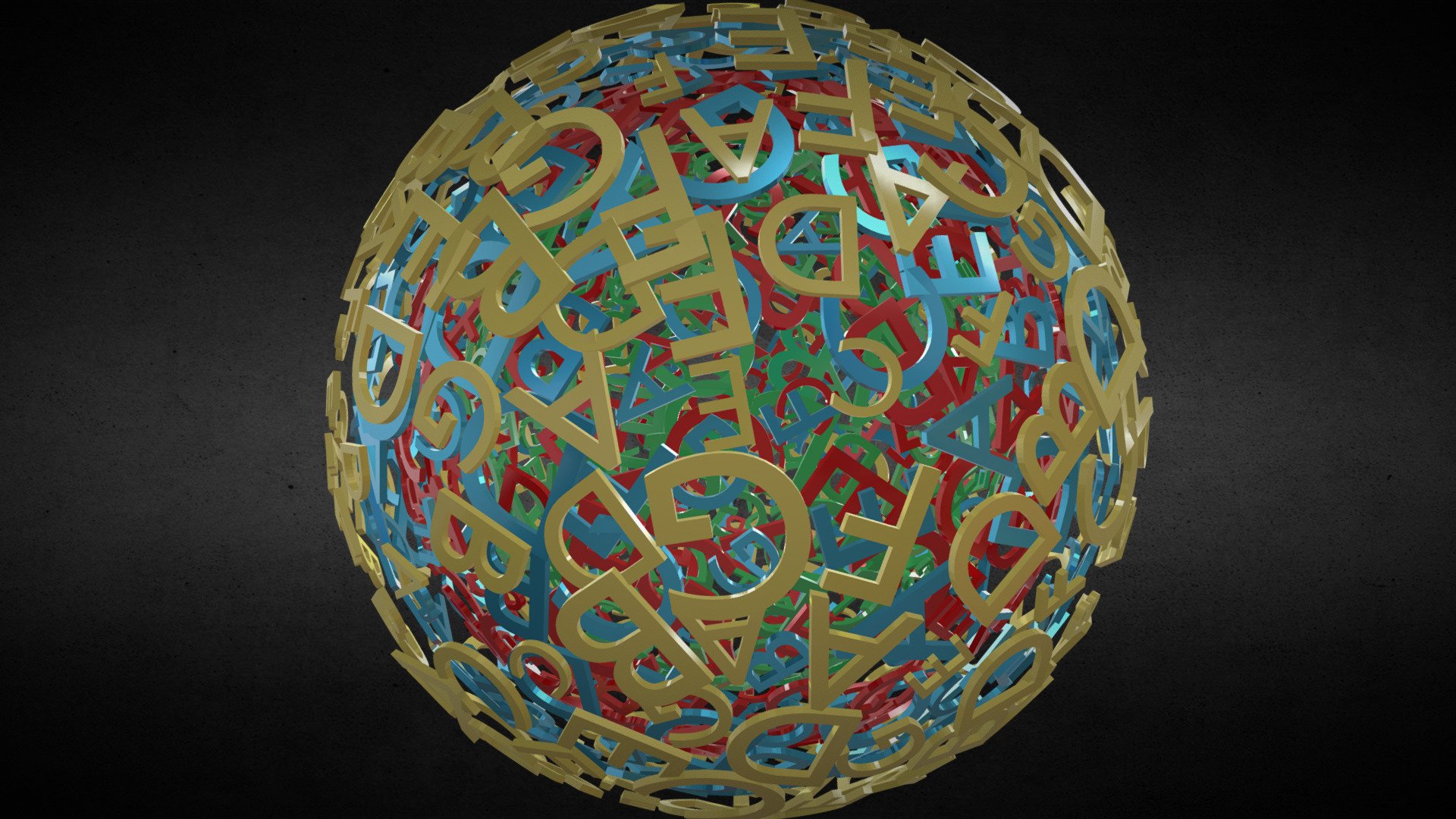 Letter Sphere 🔠 - Download Free 3D model by smice [07679c5] - Sketchfab