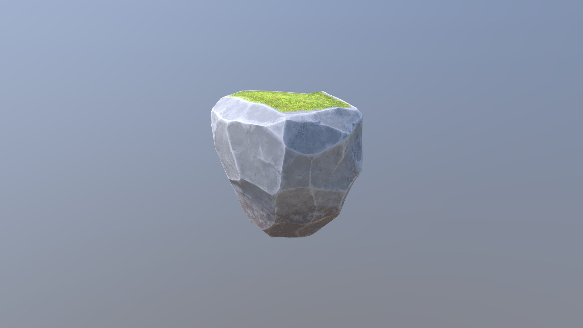 Stylized lowpoly rock with grass - 3D model by wulf (@wooooolf ...