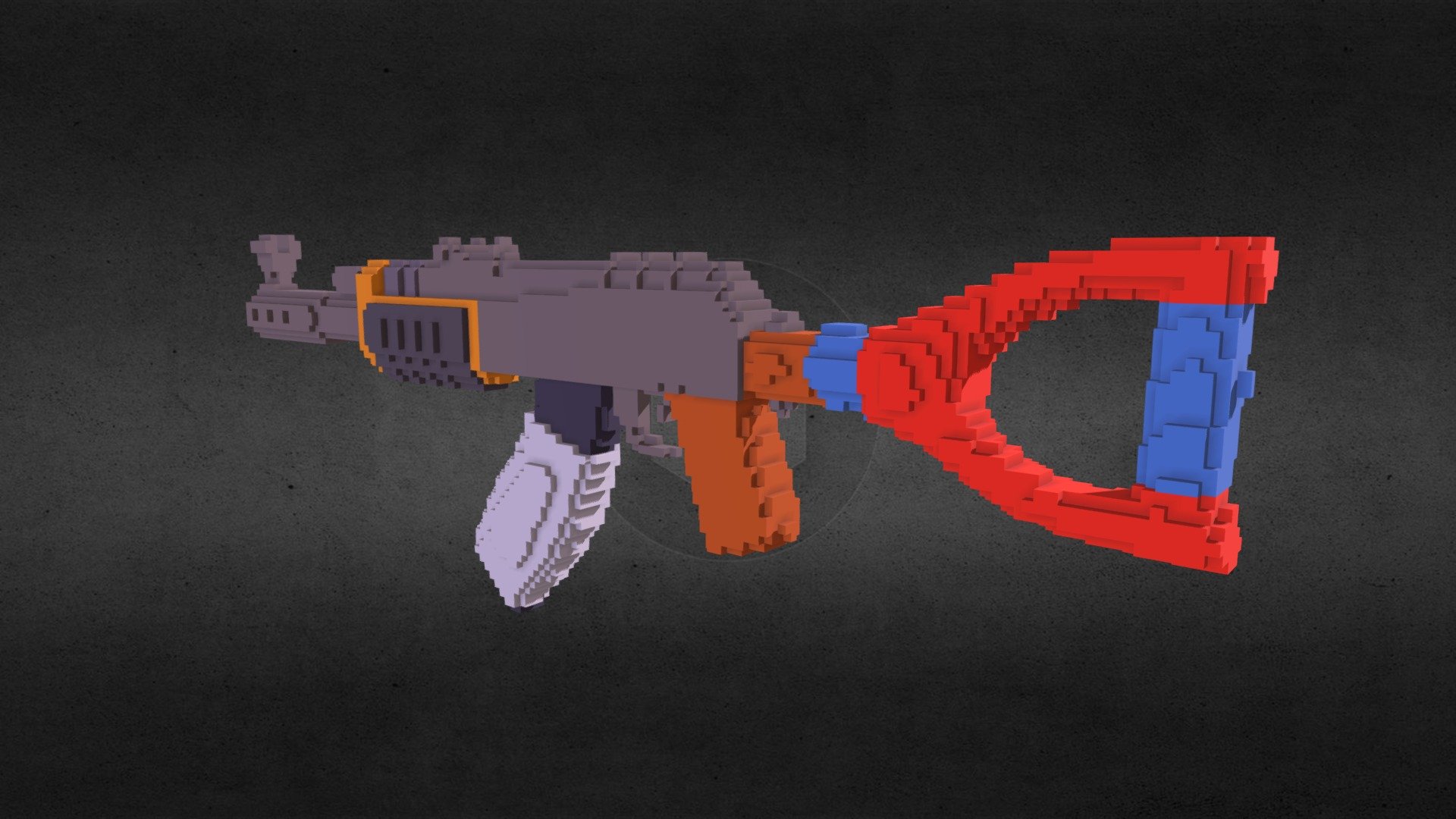 Rust Ak Voxel 128 3d Model By Retronix [076e5ba] Sketchfab