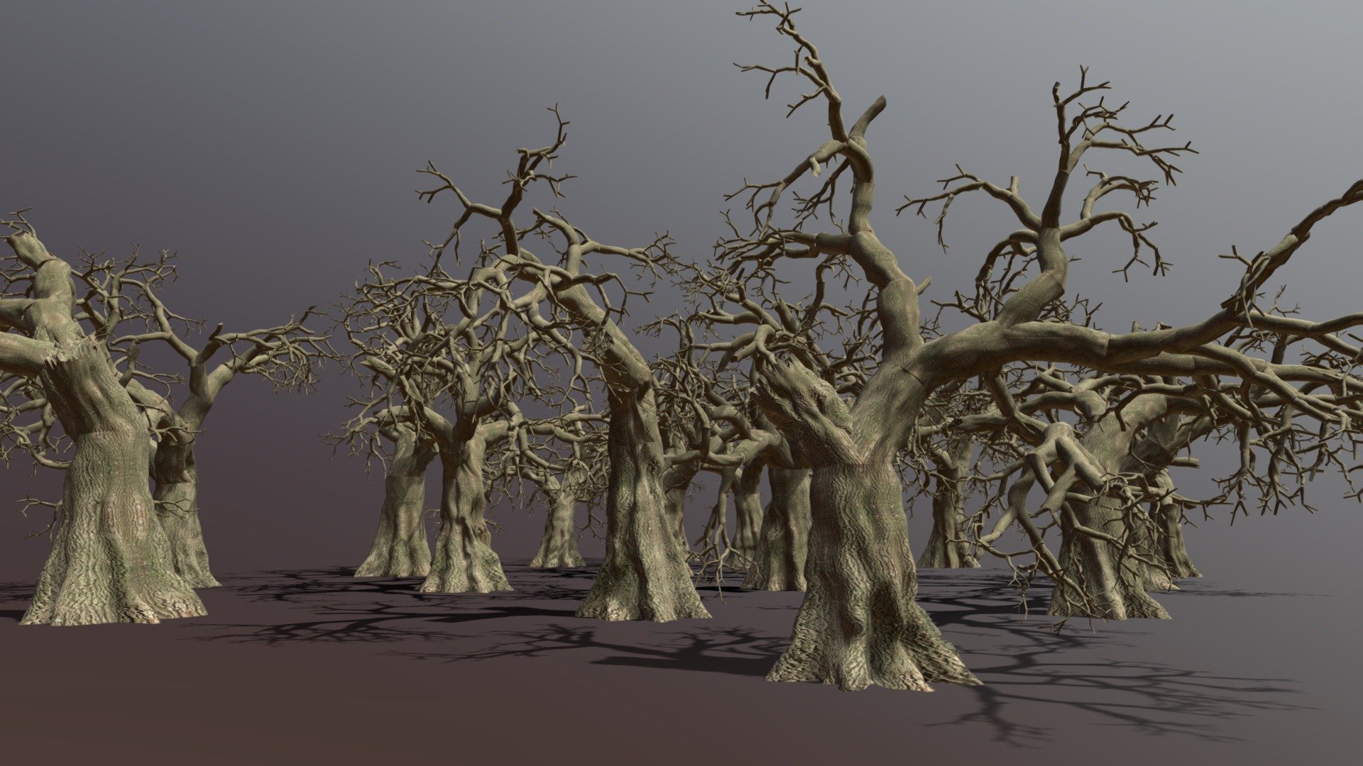 Oak Forest - 16 Trees Pack (high-Poly) - Download Free 3D model by ...