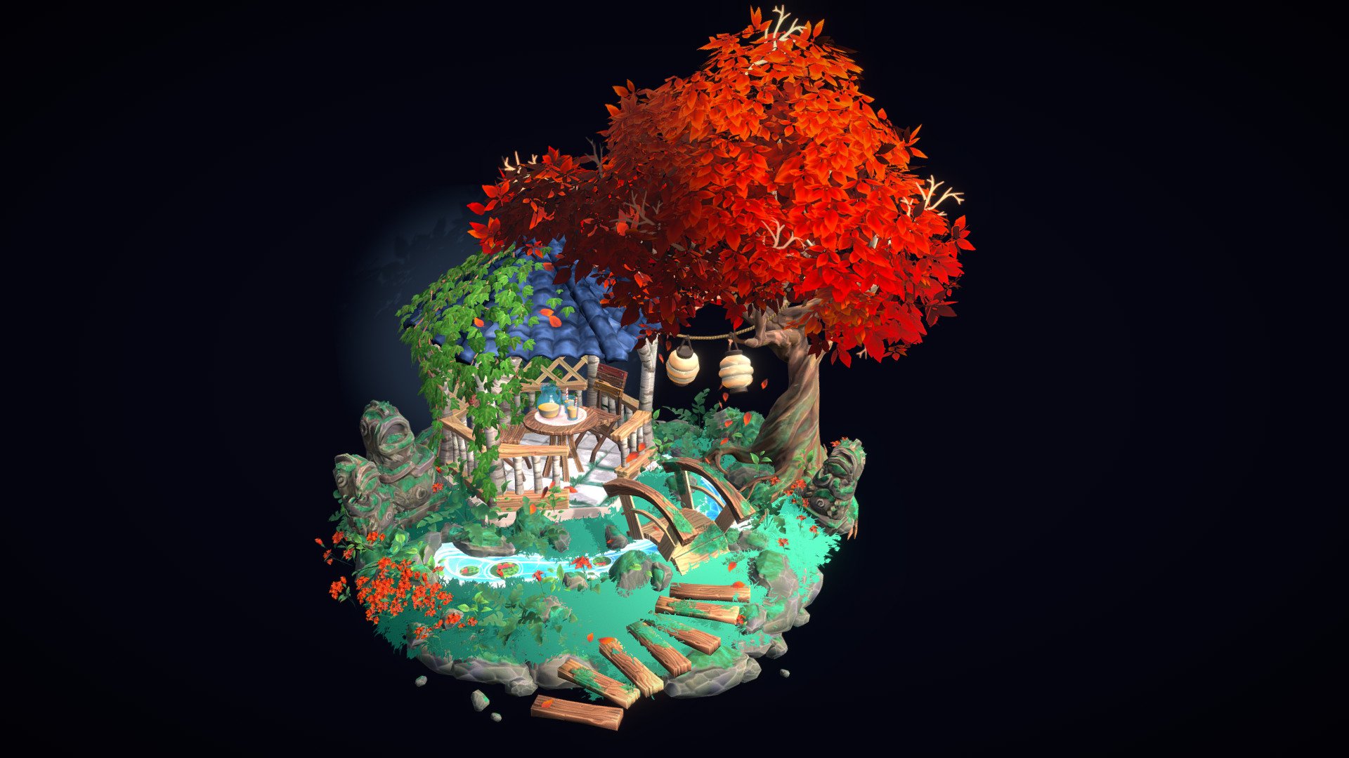 Gazebo Diorama - An Unreal Engine Snapshot - 3D model by Jacky (@defaultbrush) [0773589] - Sketchfab