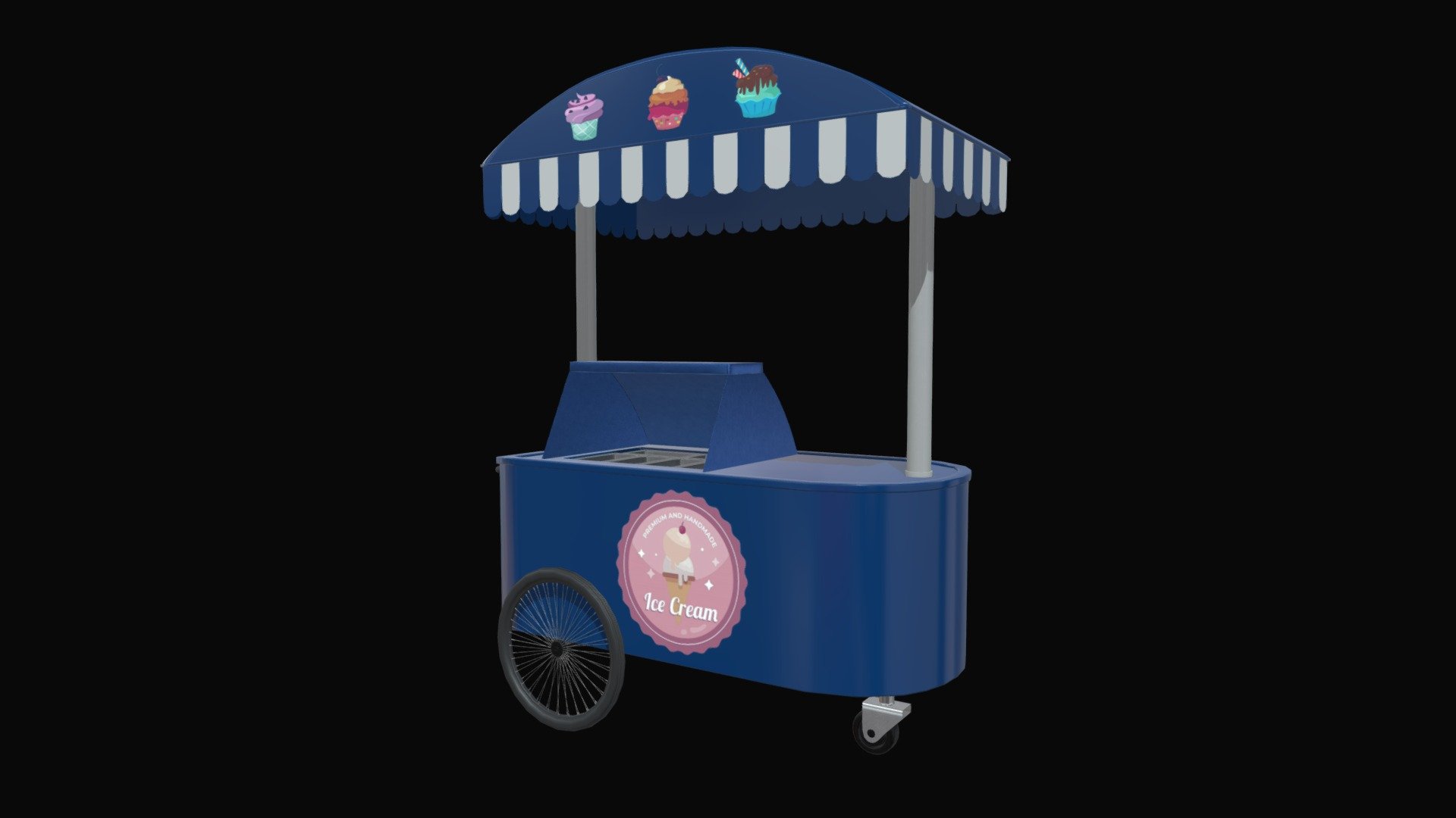 Ice Cream Cart - Buy Royalty Free 3D model by Dimension Dazzle ...