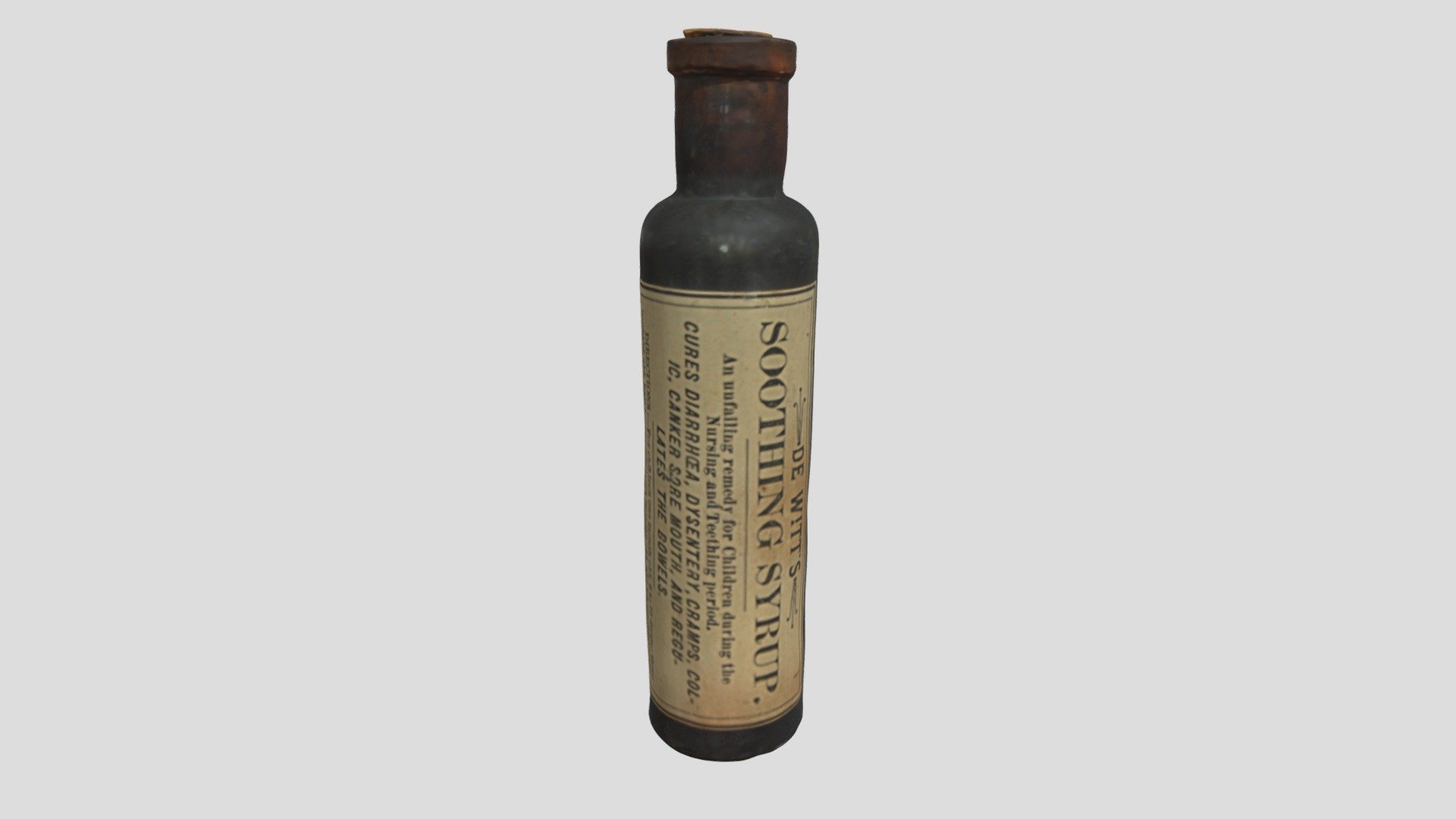 De Witt's Soothing Syrup - late 1890s. - 3D model by ais1 [0778962 ...