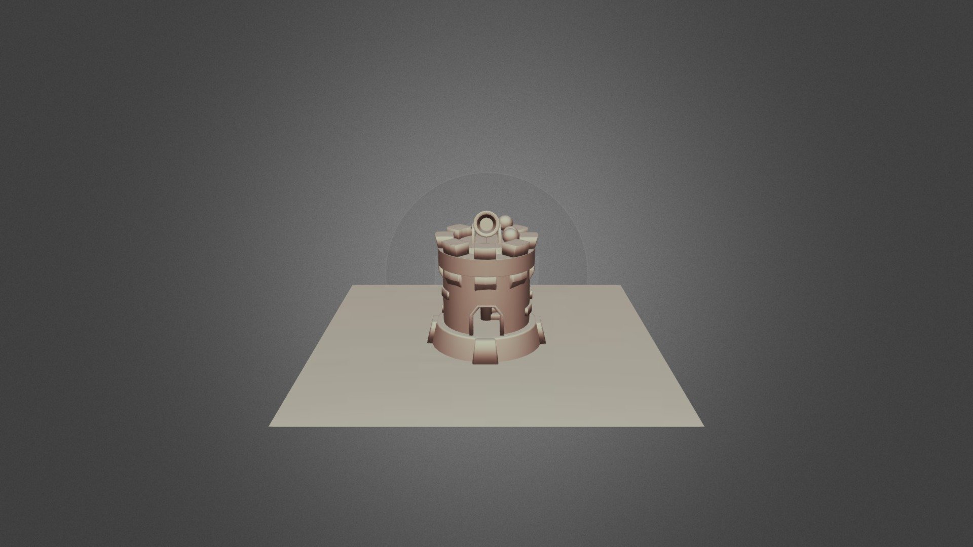 Tower with cannon low poly. - Download Free 3D model by joseleo ...