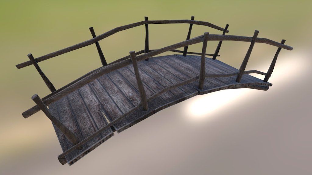 Wood Bridge - 3D model by royanaldi [077bf45] - Sketchfab