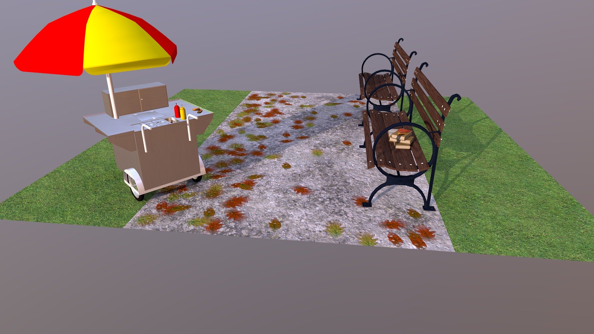 Park Scene - 3D model by PWiseman [0781106] - Sketchfab