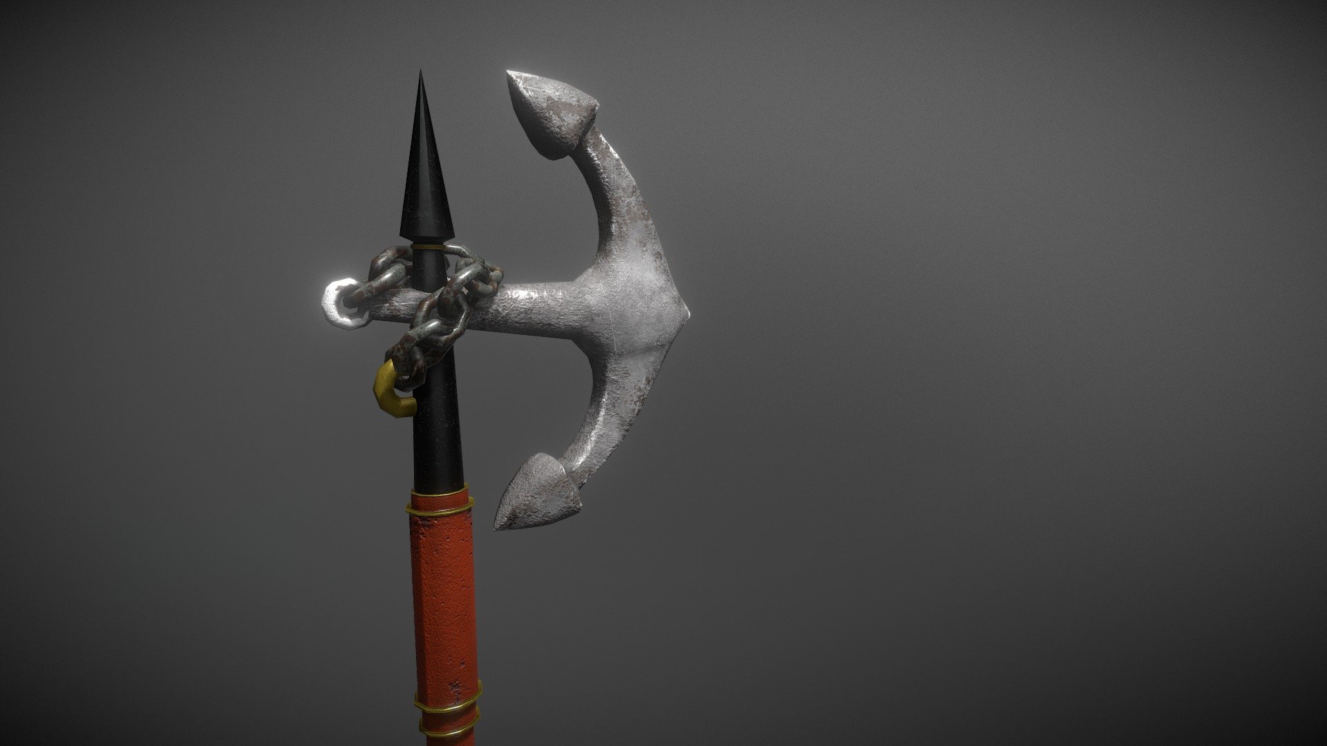 Pirate Weapon - Anchor Halberd - 3D model by Andrew Adams (@amadams1 ...