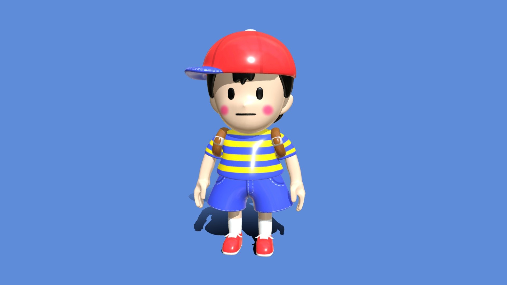 Ness - Earthbound - 3D model by LowPolyJack (@JackQuentinForde) [07827f6] - Sketchfab