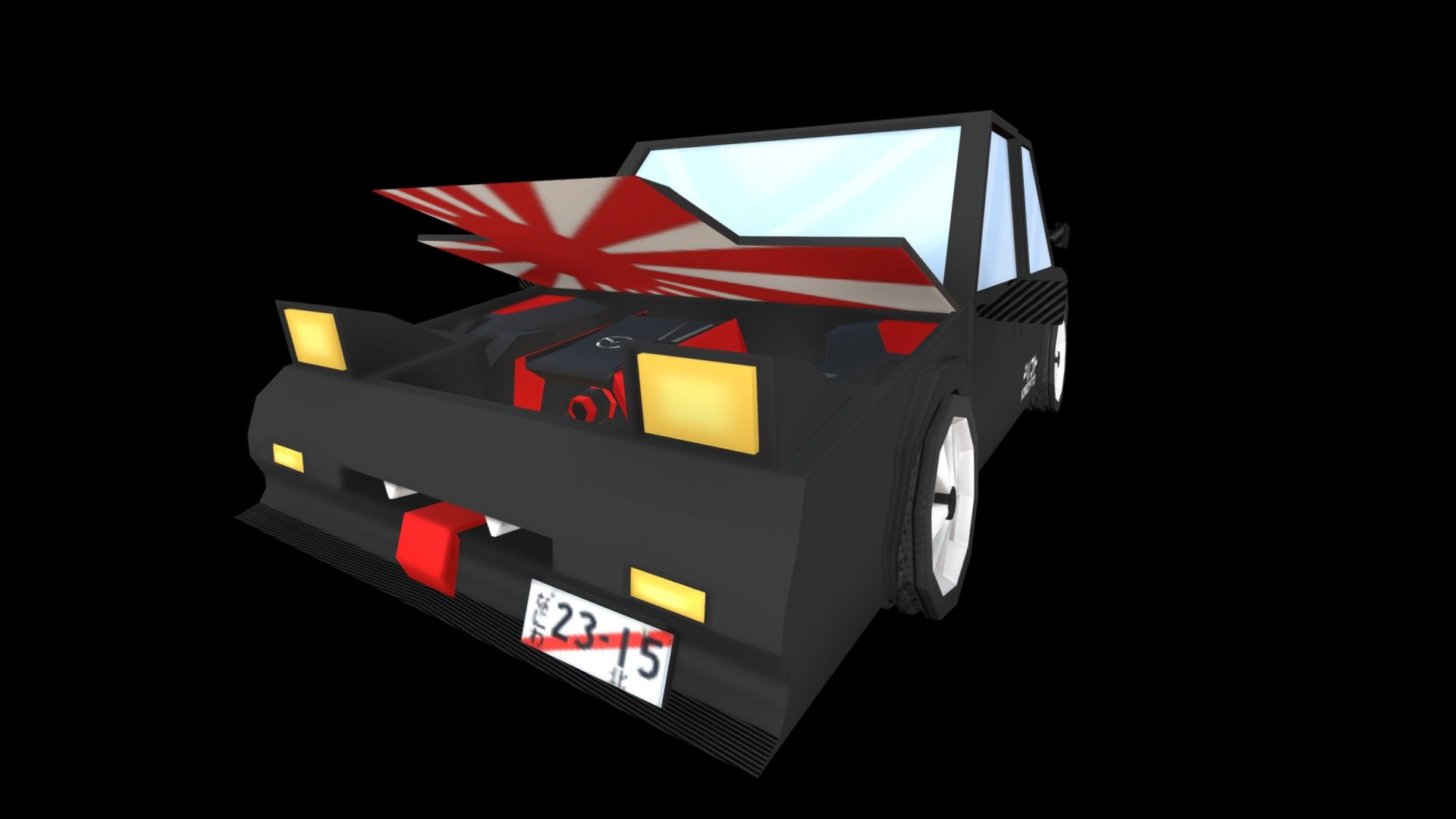 Low poly - Cute mazda miata - 3D model by montezo [0786e82] - Sketchfab