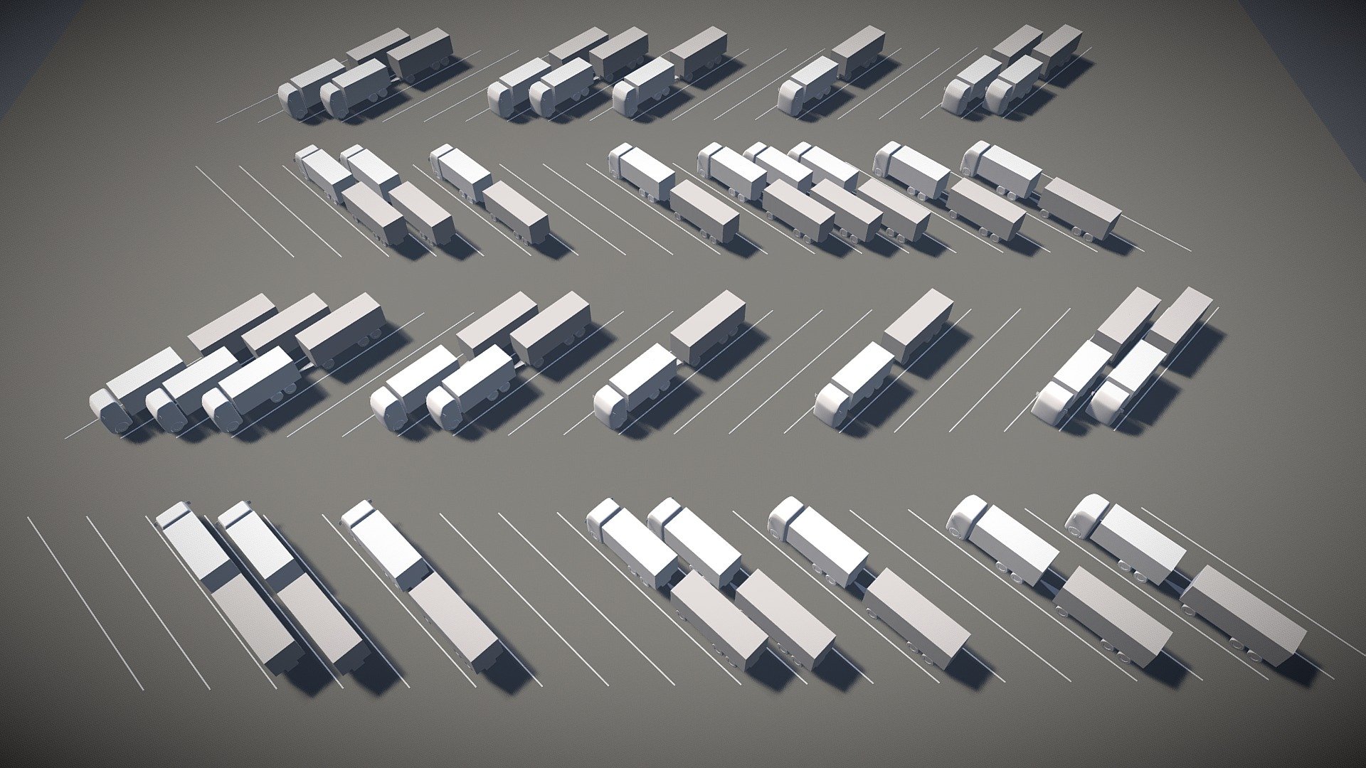 Truck parking 24L03 - Buy Royalty Free 3D model by Jinda (@jindaarch ...