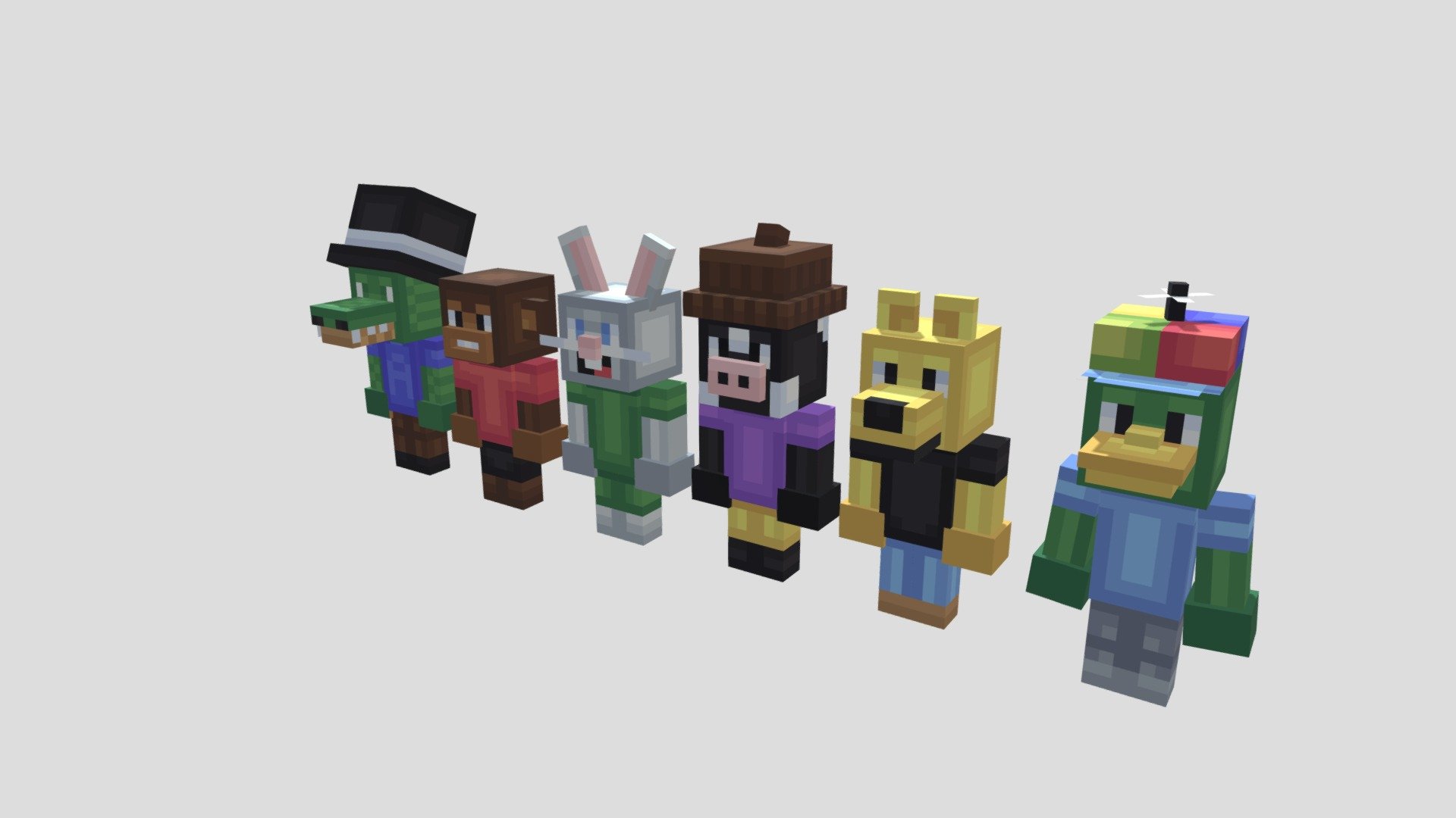 Cute Humanoid Animals - 3D model by MrFredxz [078aea8] - Sketchfab