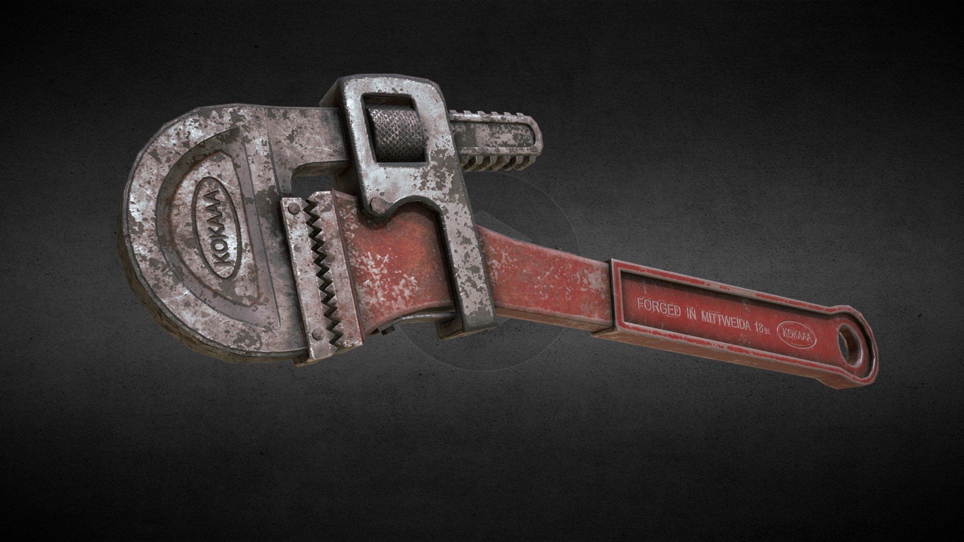 Rusty Wrench - 3D model by Kokaaa [078e37b] - Sketchfab