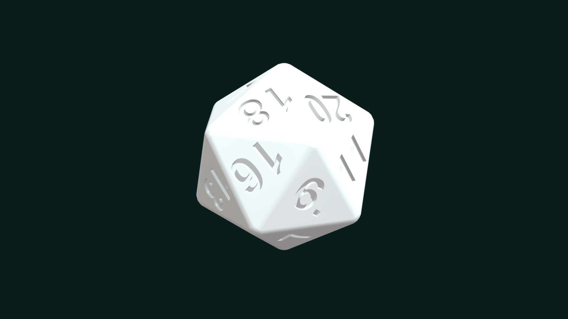 20 sides icosahedron Dice - Download Free 3D model by CdR (@CdRibin ...
