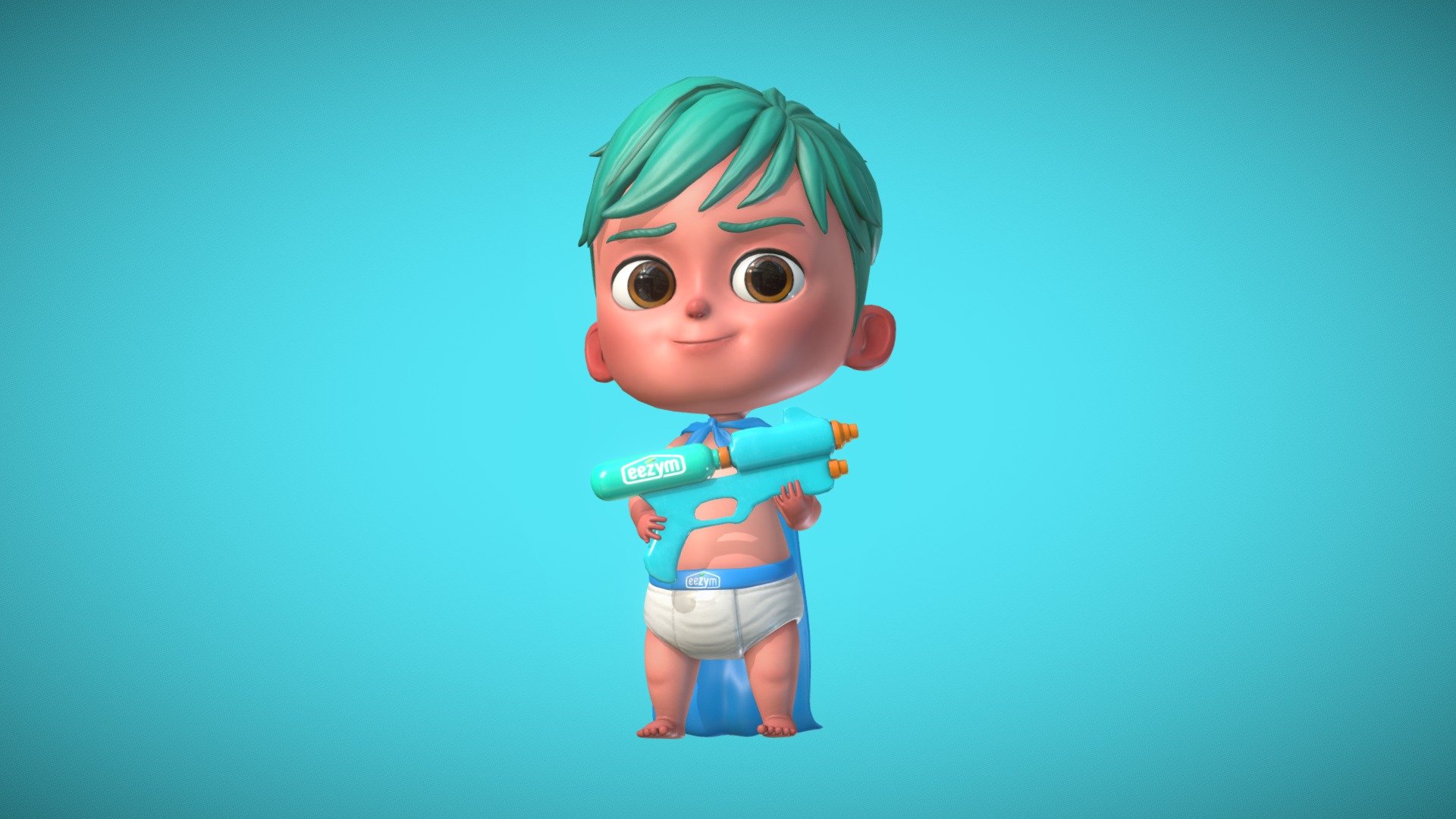 Super Baby - 3D model by braianlc [079055d] - Sketchfab