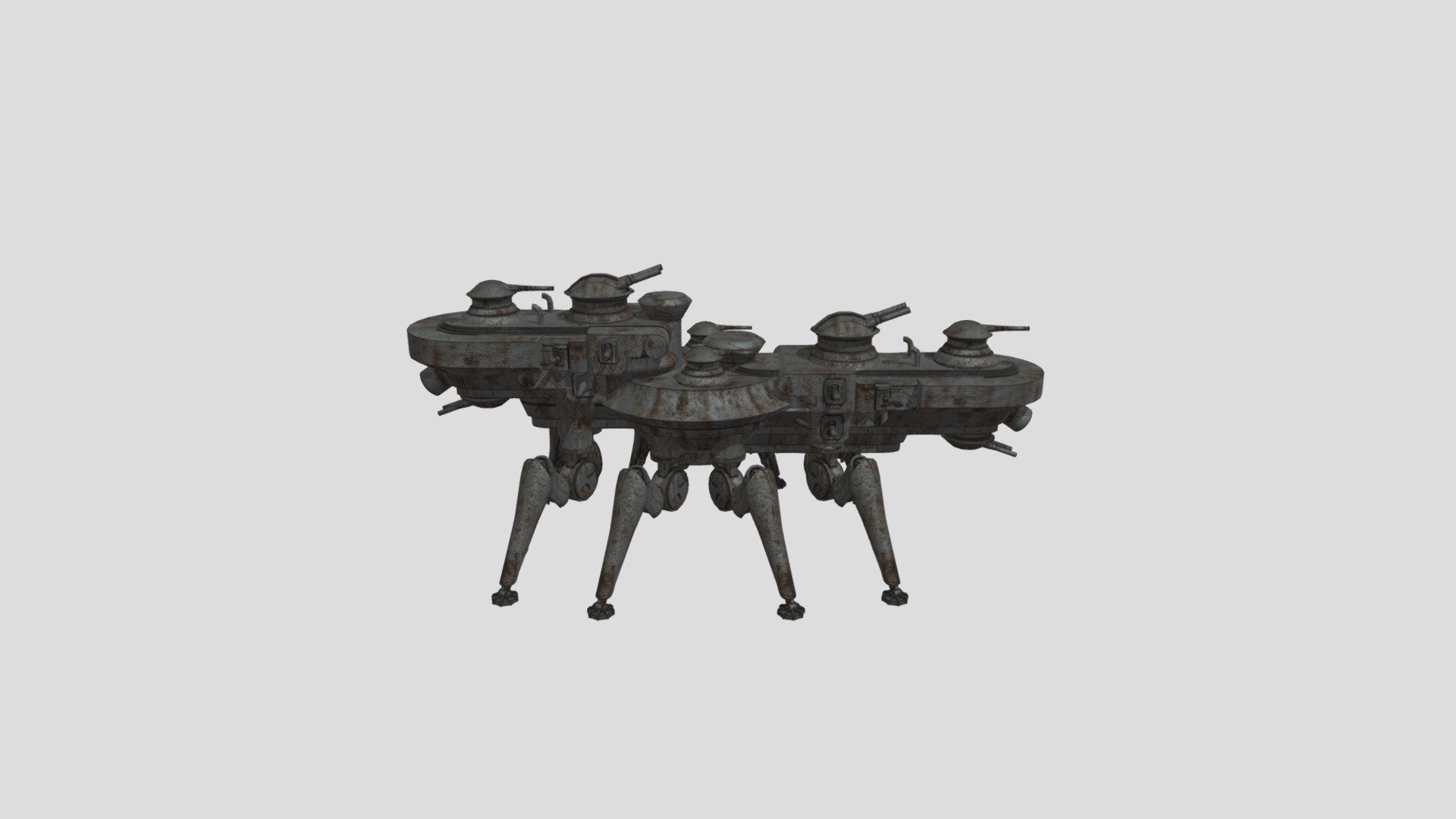 Heavy Dieselpunk Mech - 3D model by brodaczsiwyy [079161c] - Sketchfab
