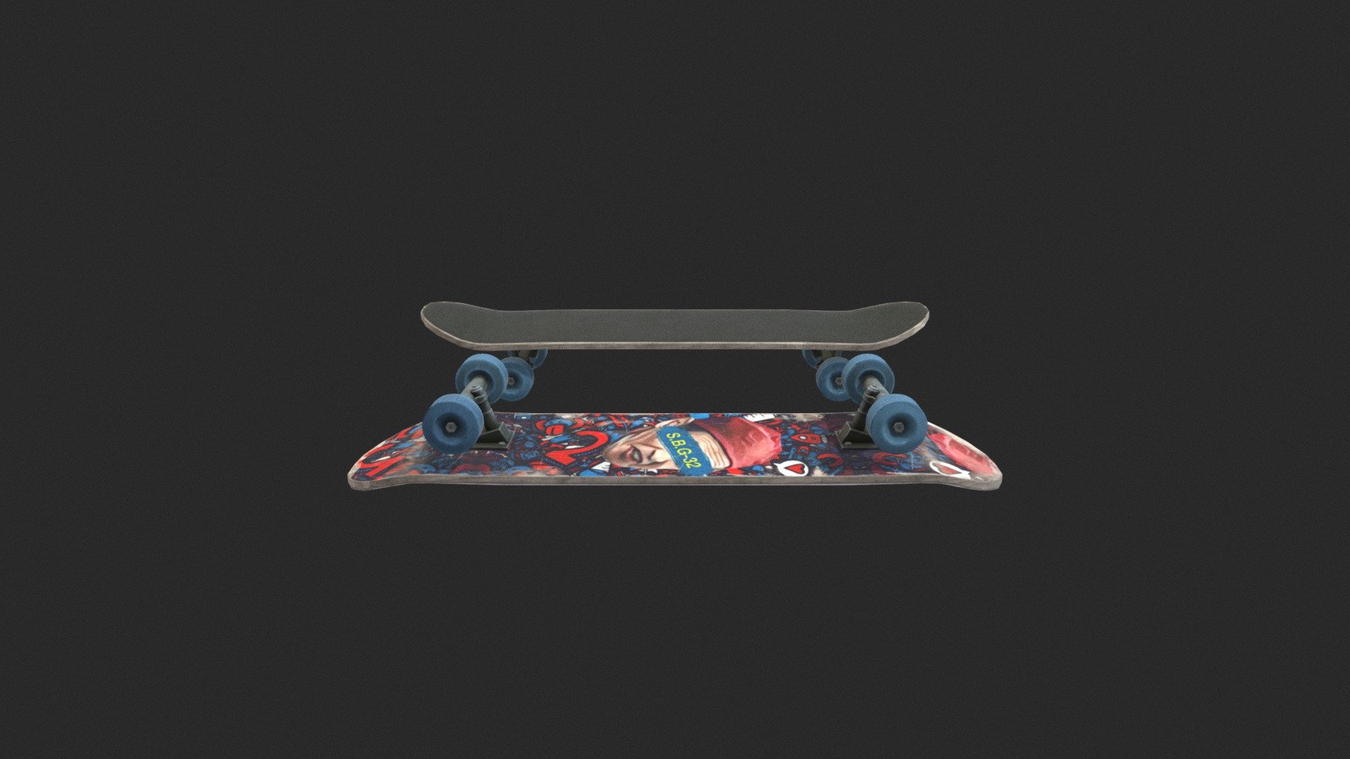 Skateboard - 3D model by Andromeda1984 (@mendalsonchik) [0792f55] - Sketchfab