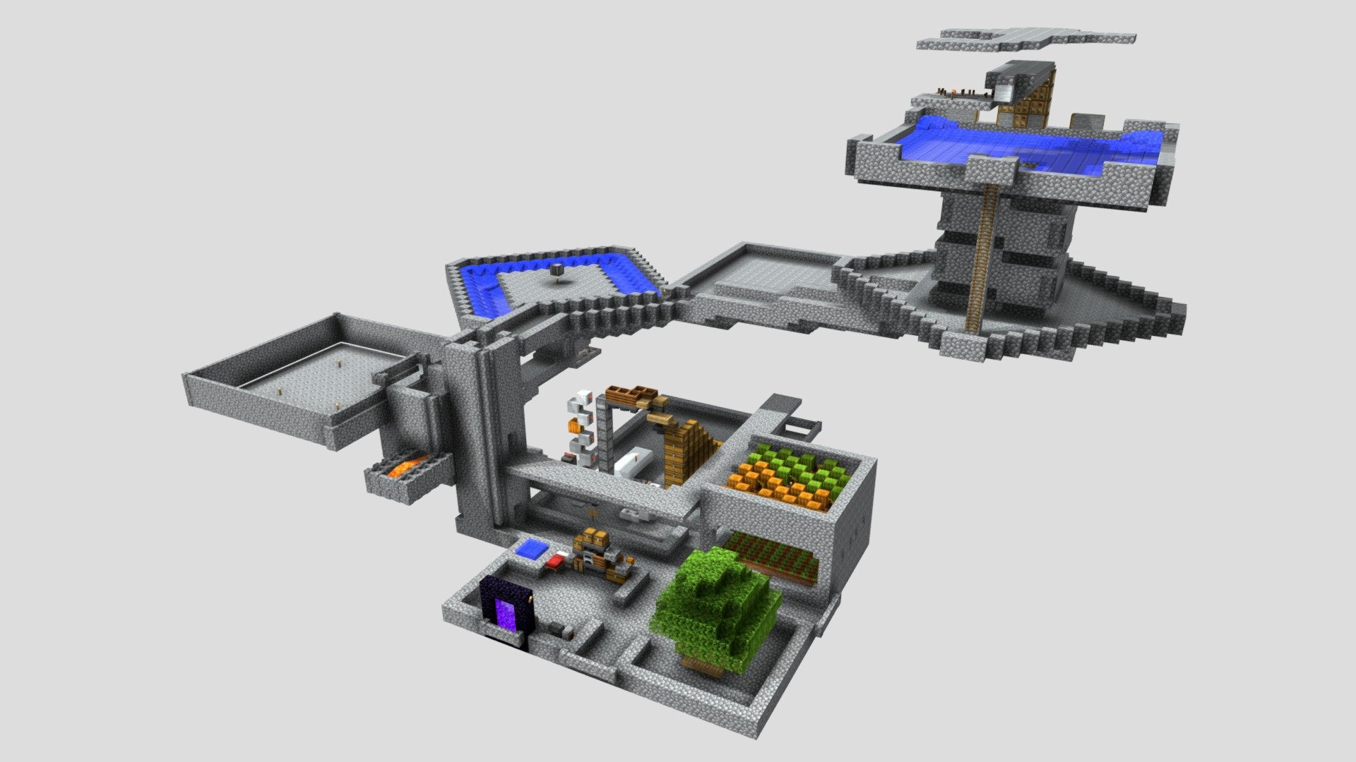 Skyblock Size Test 1 - Central Island - Download Free 3D model by ...