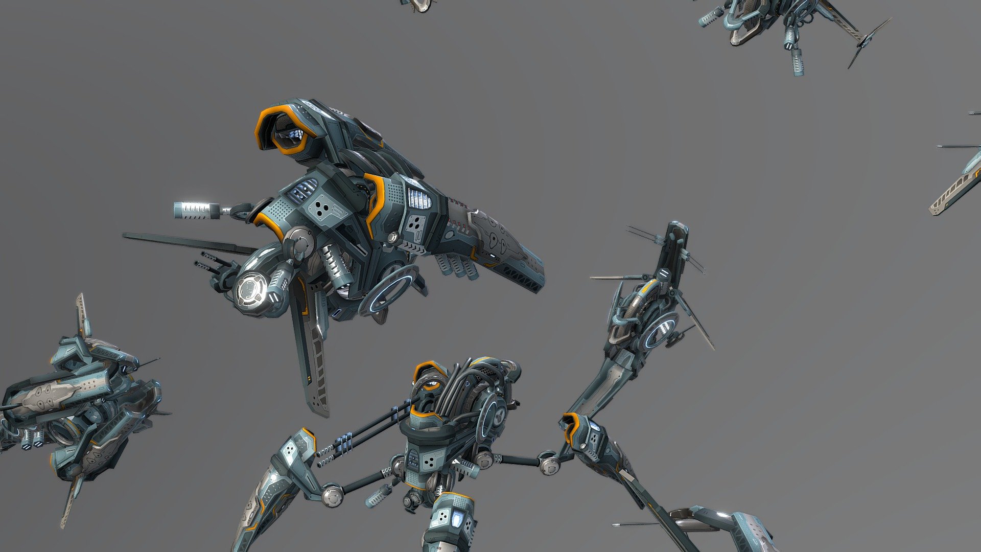 Cybertech 10Drone Pack Animated - 3D model by iggy-design [079907c ...