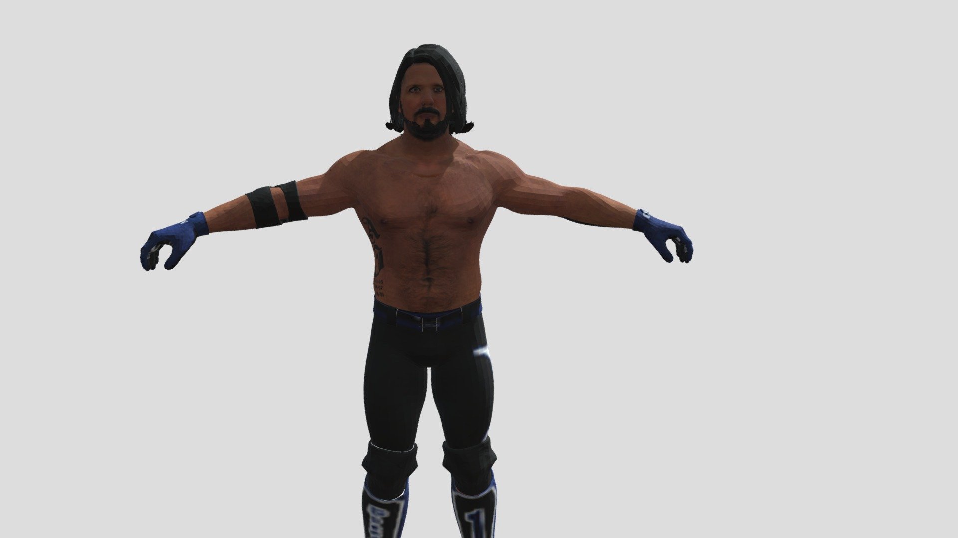 Aj Styles WWE 2K17 With 1 texture - Download Free 3D model by Thomas ...