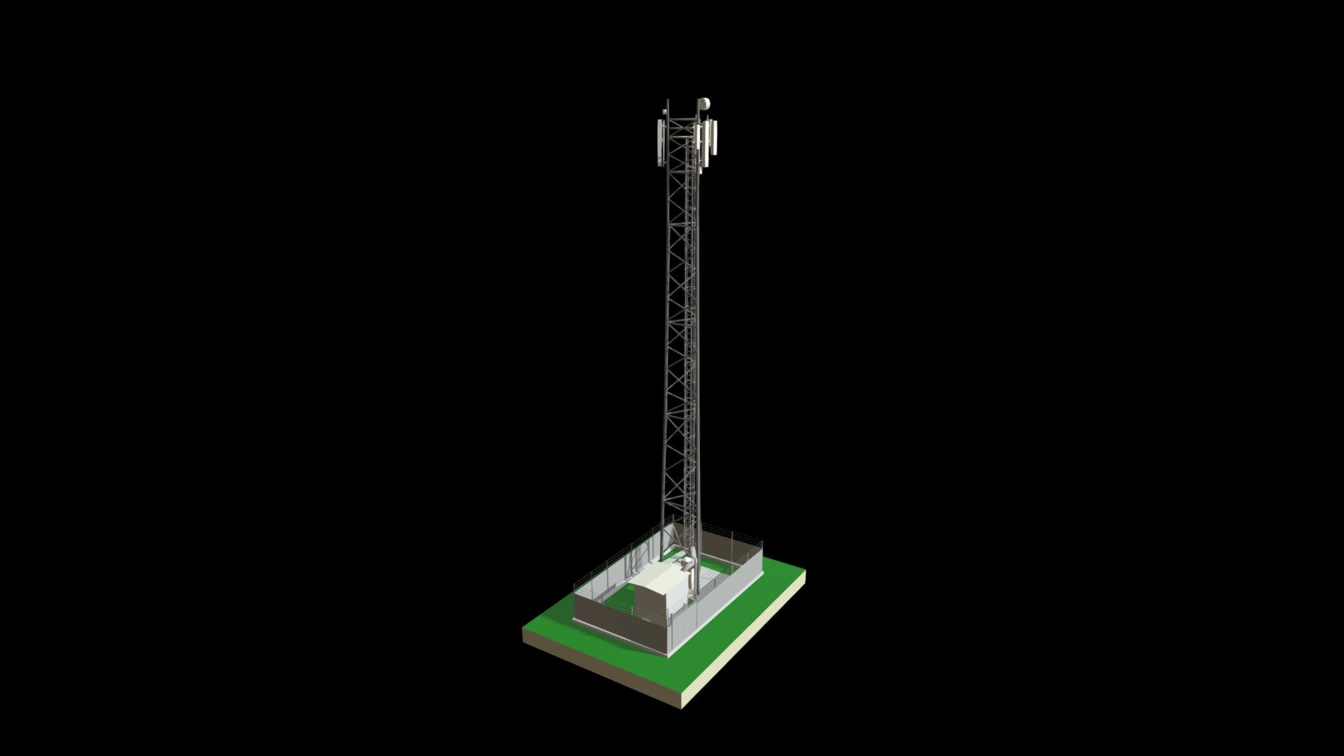 Cell Tower - Download Free 3D model by mfodor [079c825] - Sketchfab