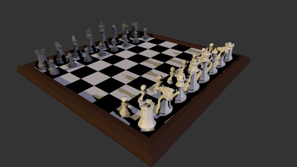 Low Poly Chess - Chess Board - Download Free 3D model by marcelo ...