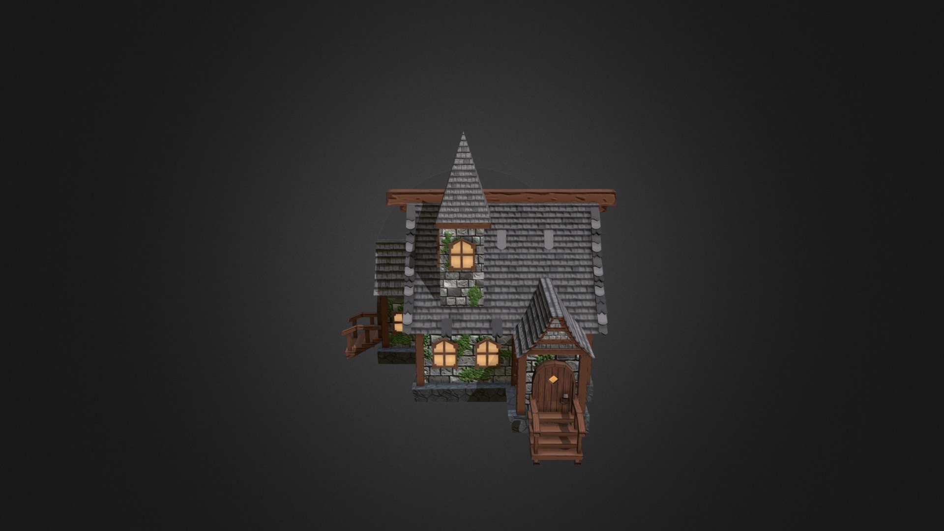 Fantasy Cottage - 3D model by TerryChatt [079e756] - Sketchfab