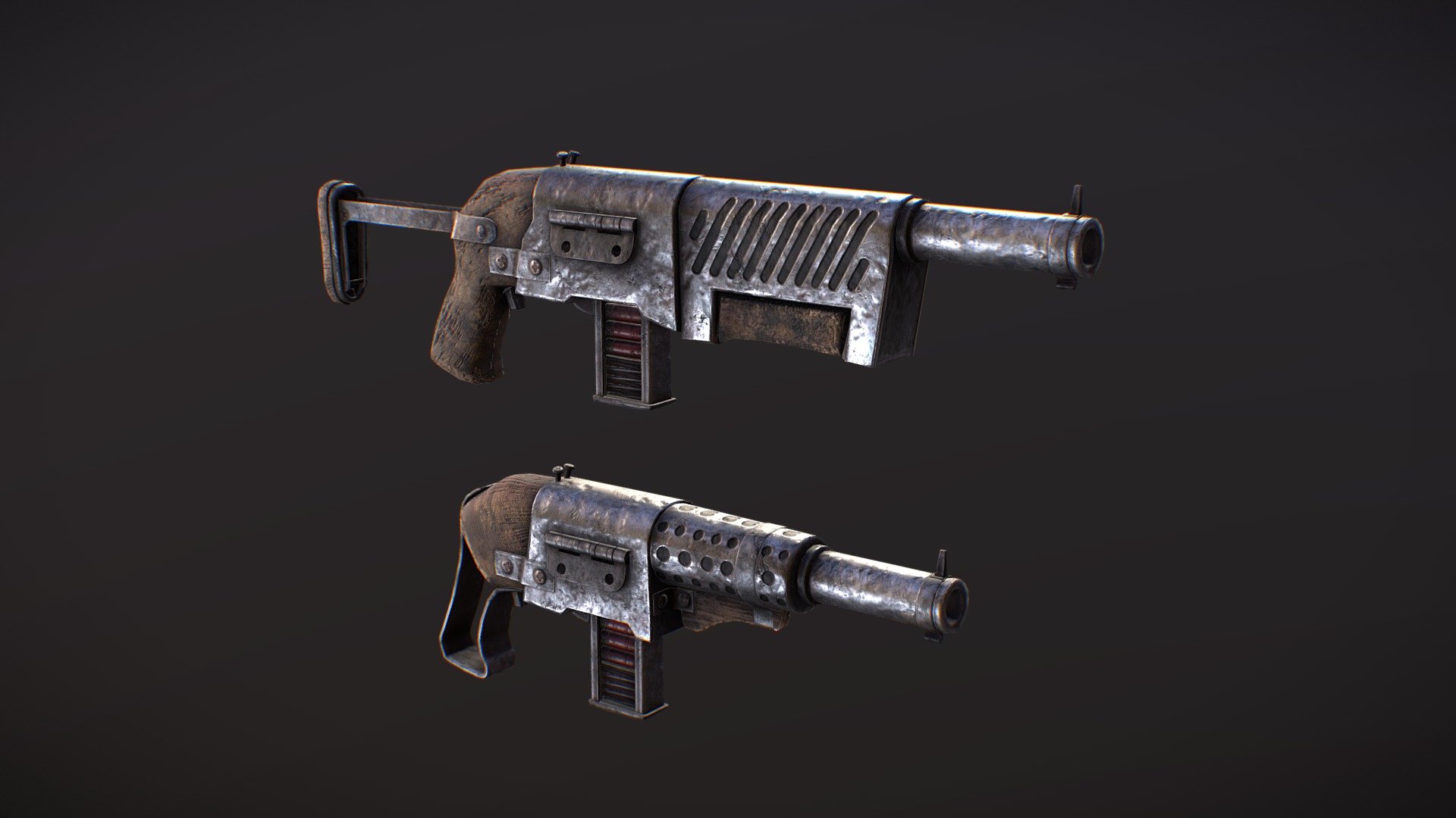 Old homemade shotgun - 3D model by IDALGAME [079fdde] - Sketchfab