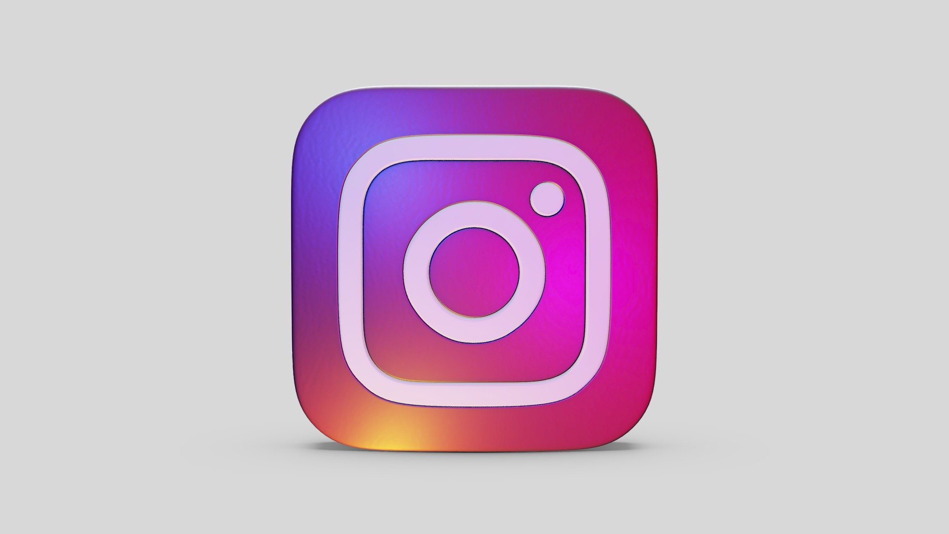 Instagram 3d Logo - Buy Royalty Free 3D model by Eugene Korolev ...