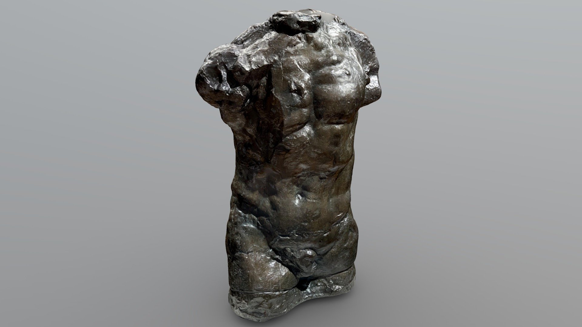 Rodin - Monumental Torso of the Walking Man - Download Free 3D model by ...