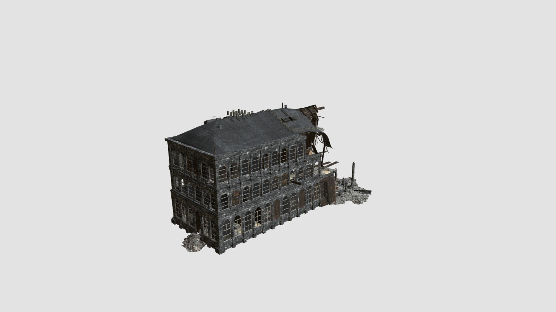 destroyed building - Buy Royalty Free 3D model by Evermotion [07ae67b ...