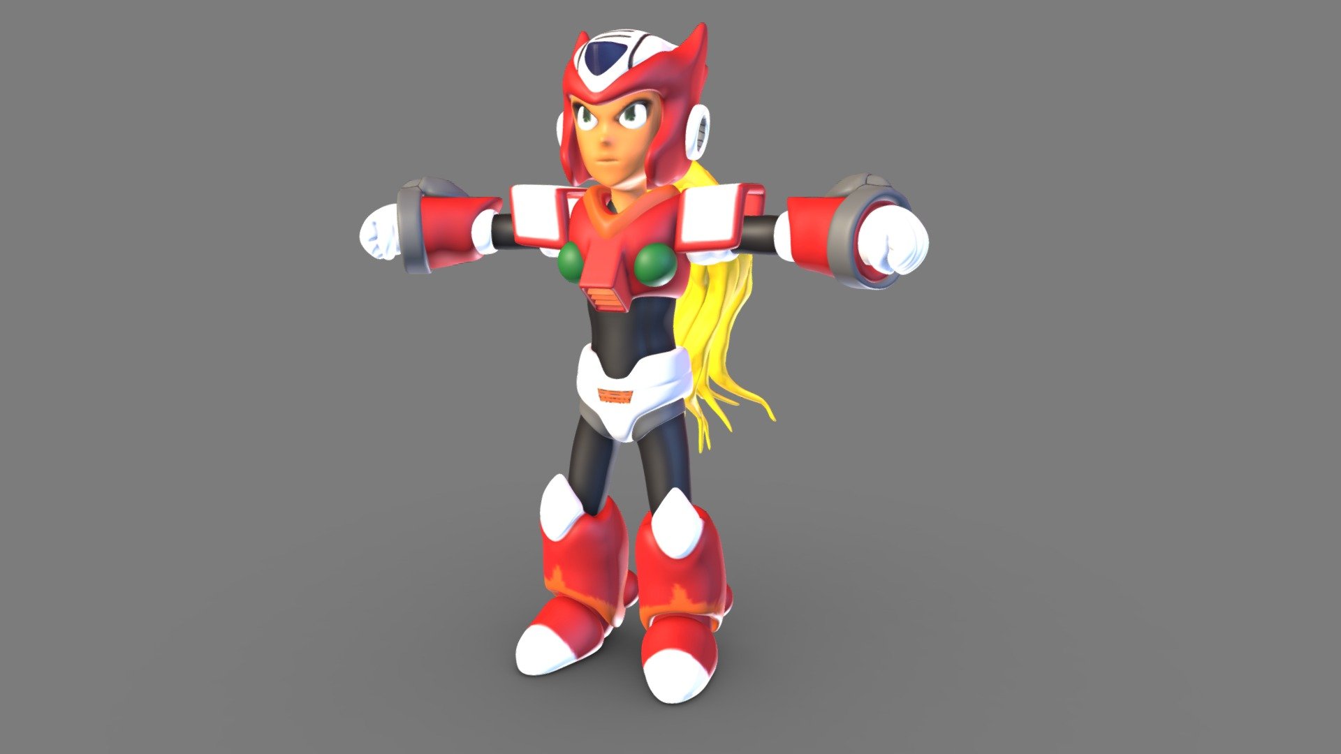 Zero from Rockman - 3D model by 3DHArt [07b2914] - Sketchfab